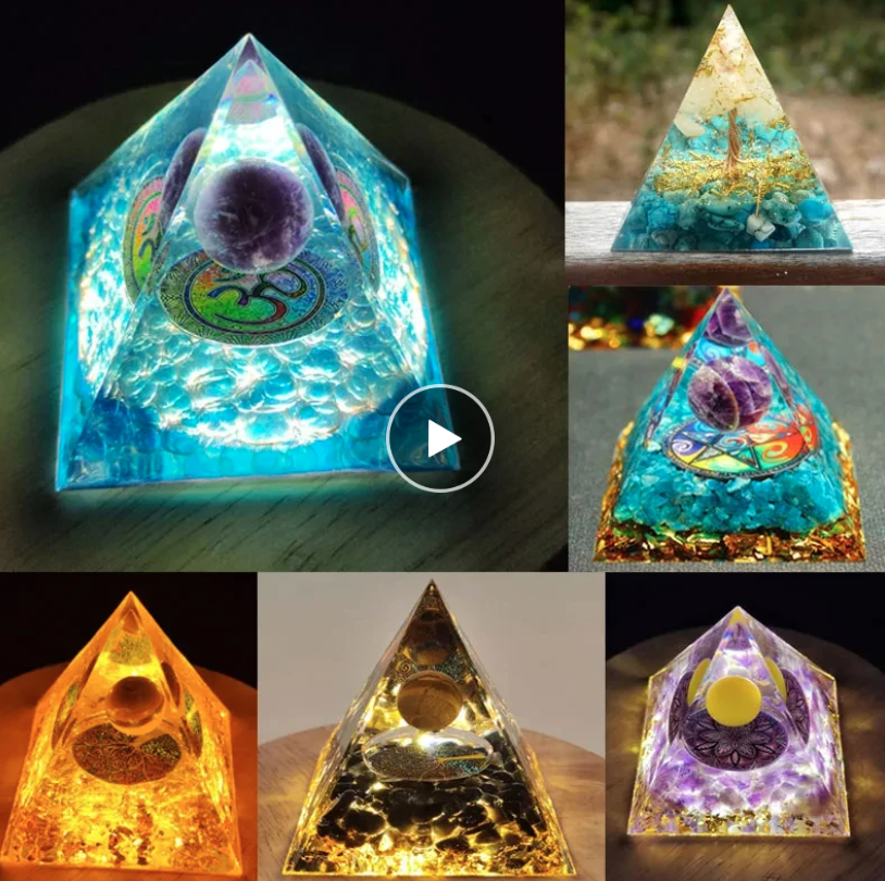 Energy Generator Orgone Pyramid Amethyst Peridot Healing Natural ...