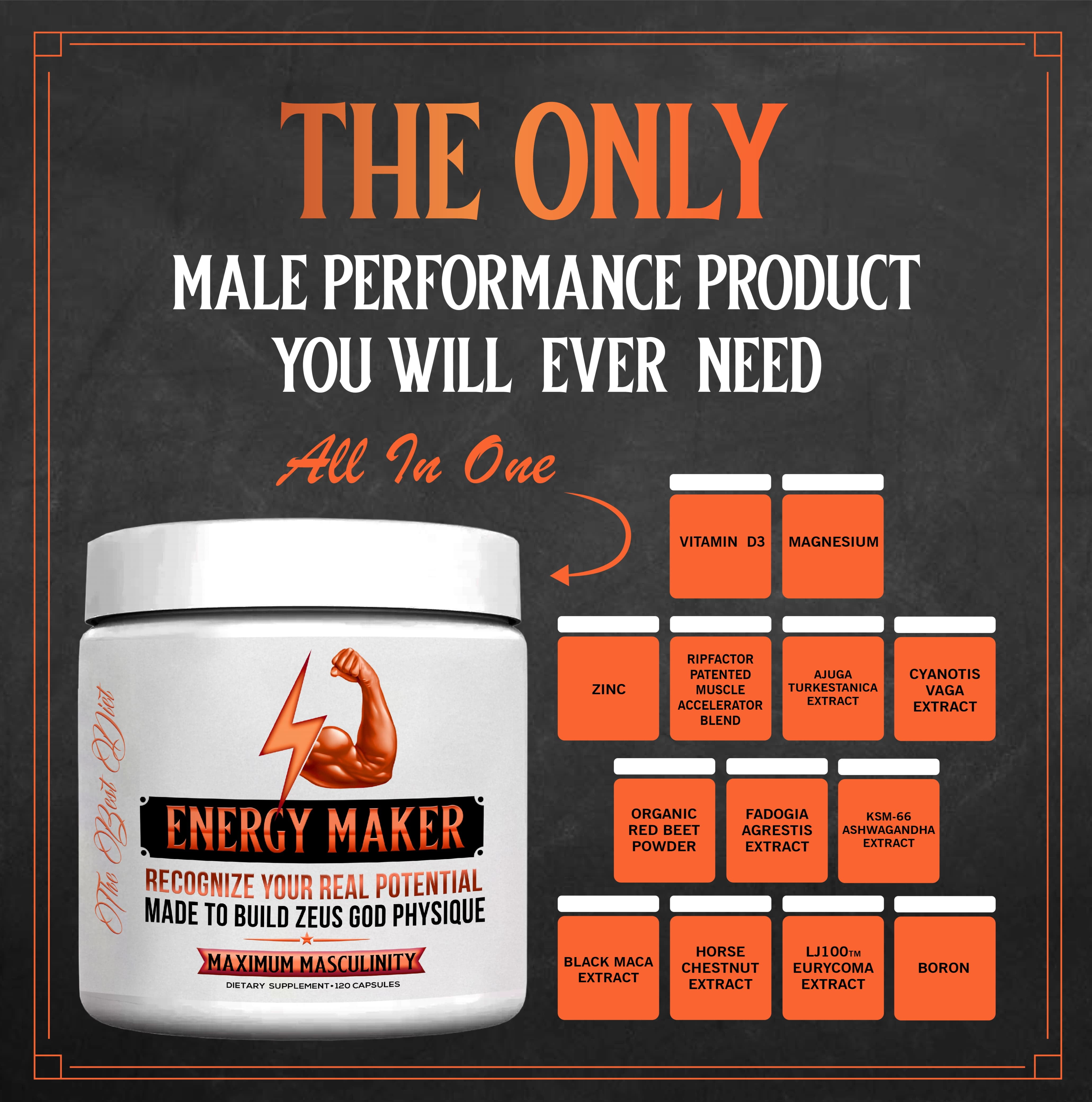 Energy Maker Supplement for Men, Comprehensive Formula Designed ...