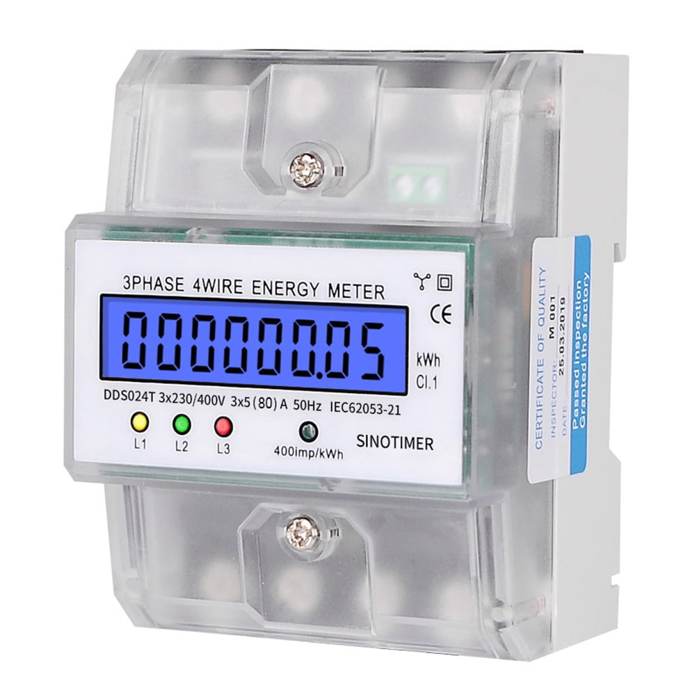 Energy Meter Voltage Meter Digital Voltmeter Rail Watt-hour Meter ...