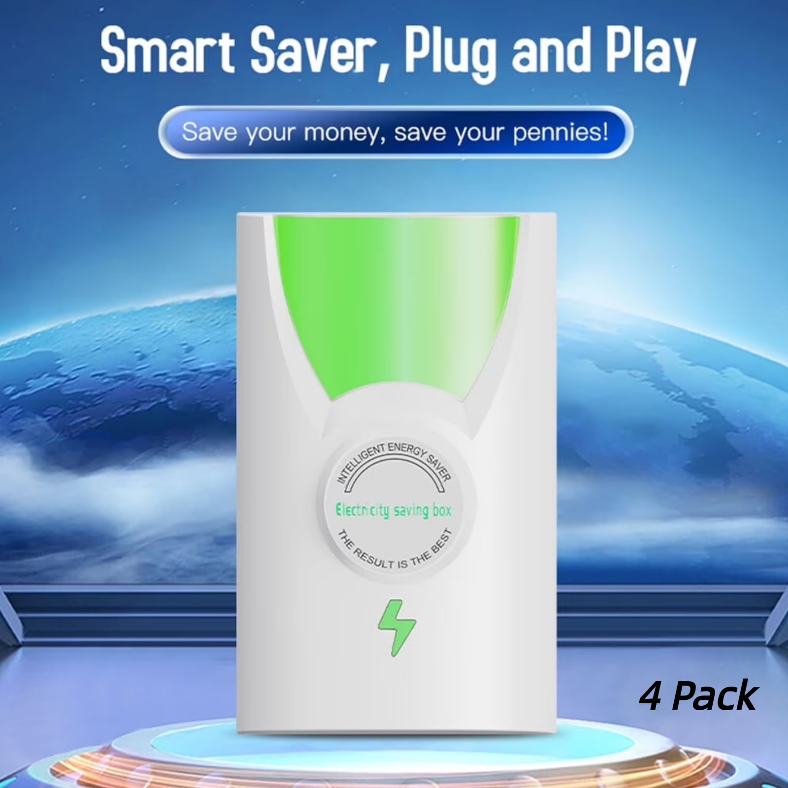 Energy Saving Device 4 Pack Stop Watt Pro Power Saver Stable Voltage ...