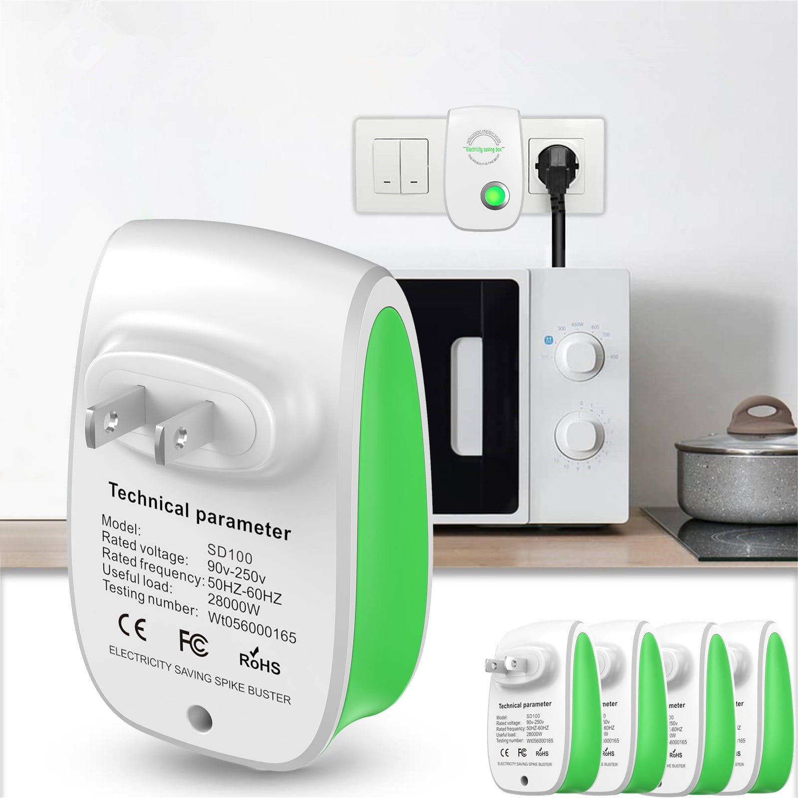 Energy Saving Device, Smart Power Strip, 30A 220V Rating, Compact ...