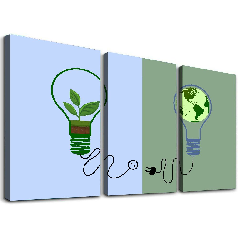 Energy Saving Environment Paintings Print on Canvas Wall Art for Home ...