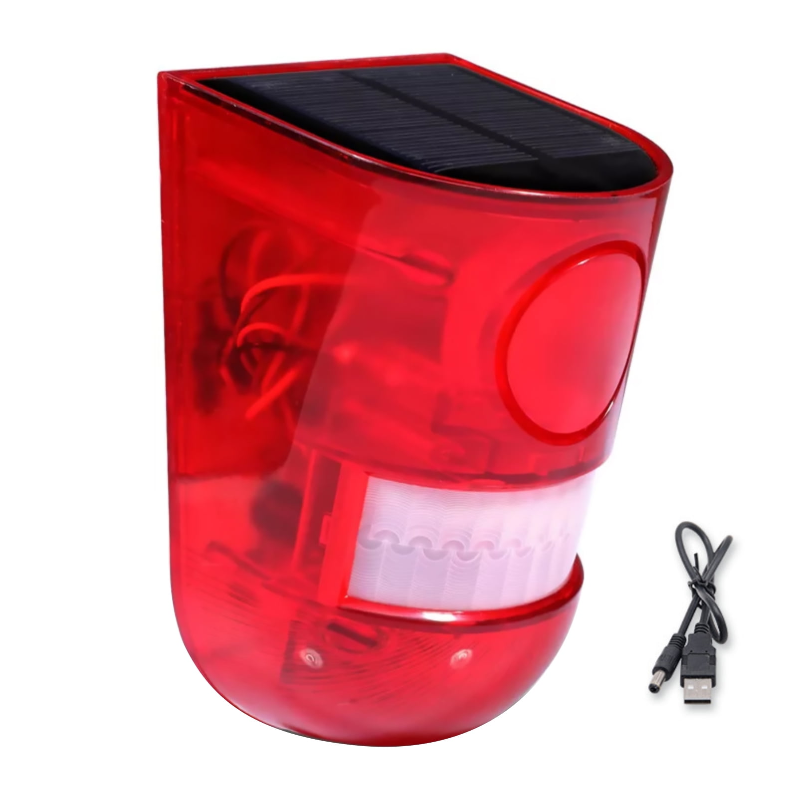 Energy-Saving Solar Alarm with 110db Siren and Flashing Light for ...