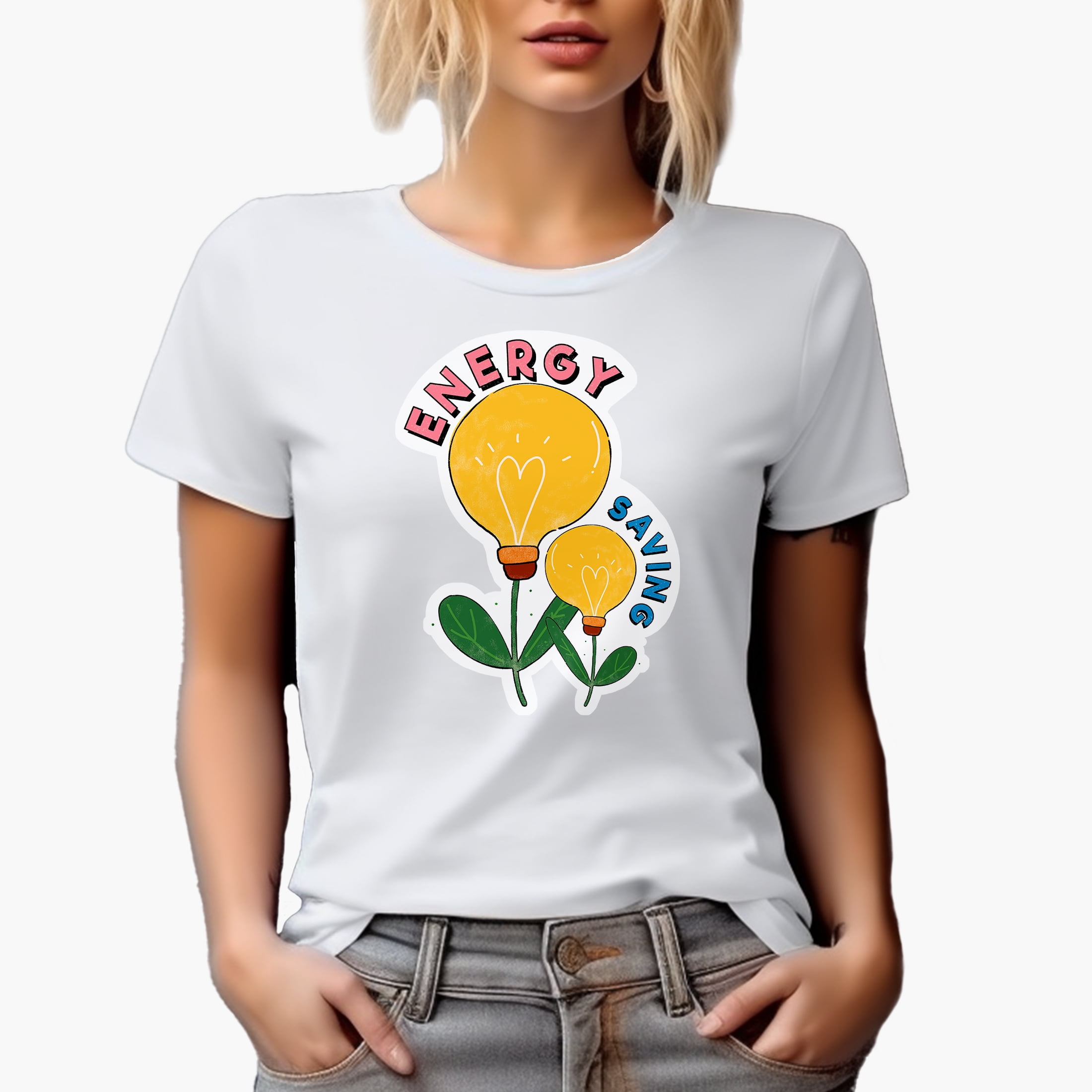 Energy Saving with Light Bulb Plant Art, Earth Day & Environmentalist ...