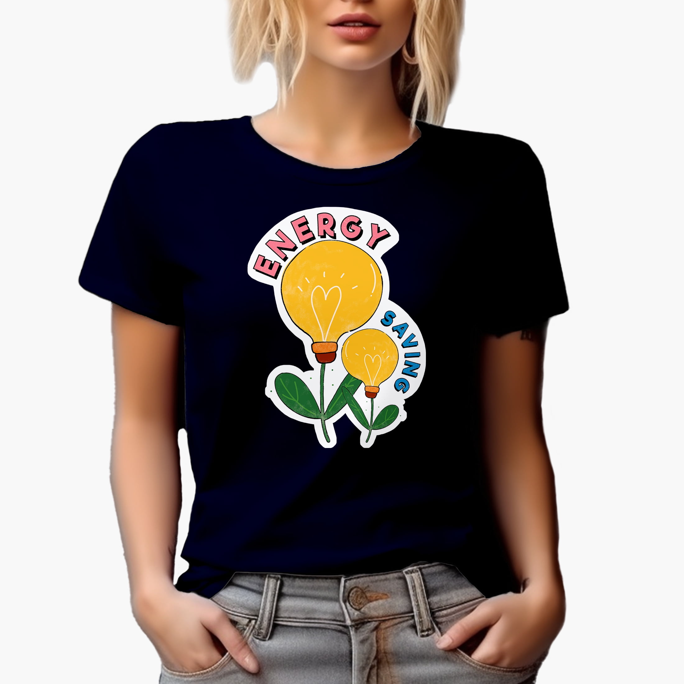 Energy Saving with Light Bulb Plant Art, Earth Day or Environmentalist ...