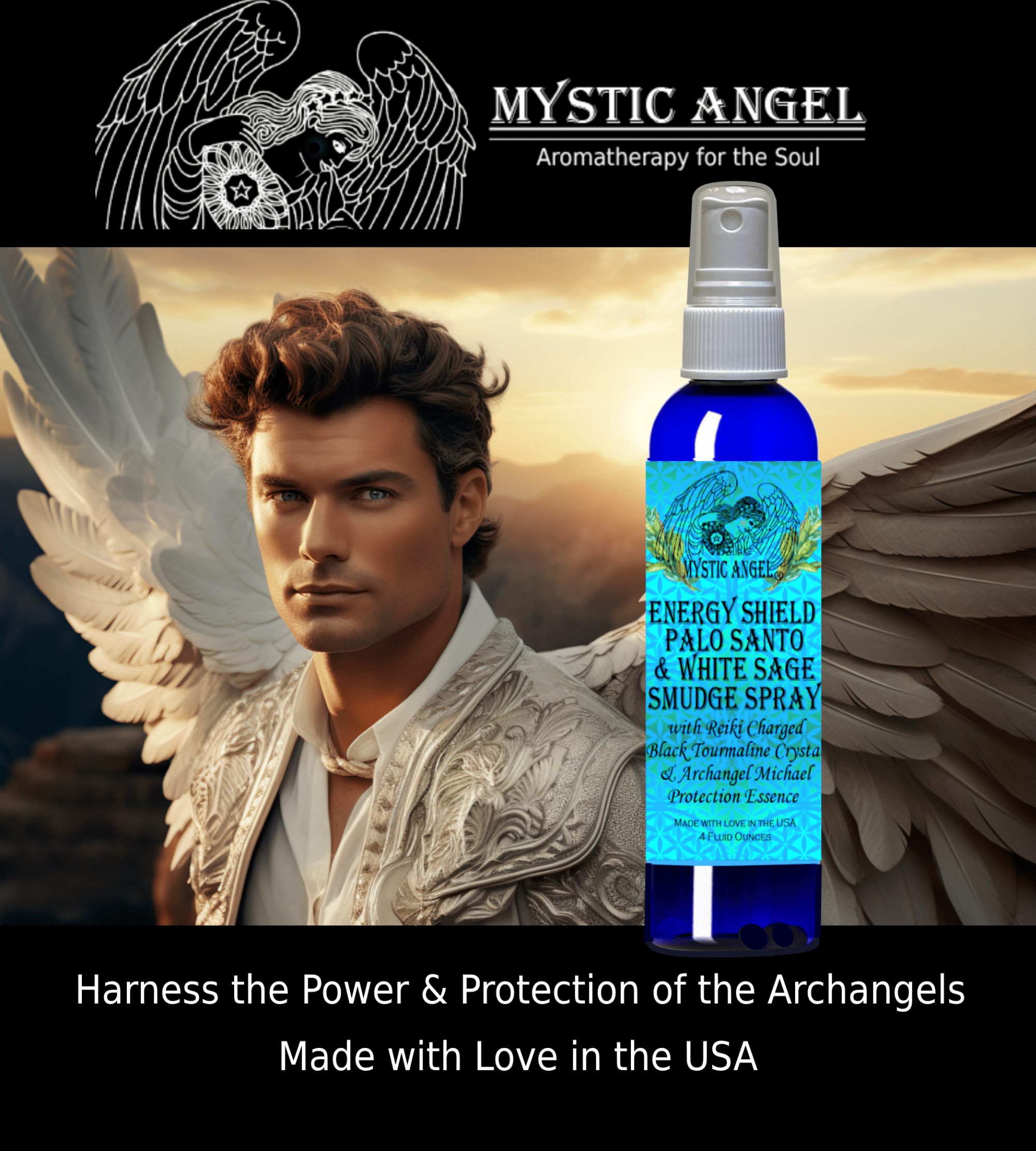 Energy Shield Palo Santo & White Sage Smudge Spray for Clearing ...