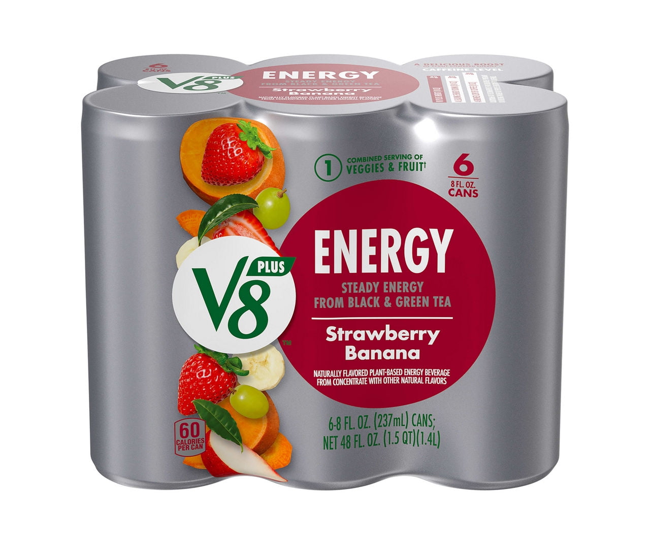 +Energy Strawberry Banana Energy Drink, 6-Pack - Walmart.com