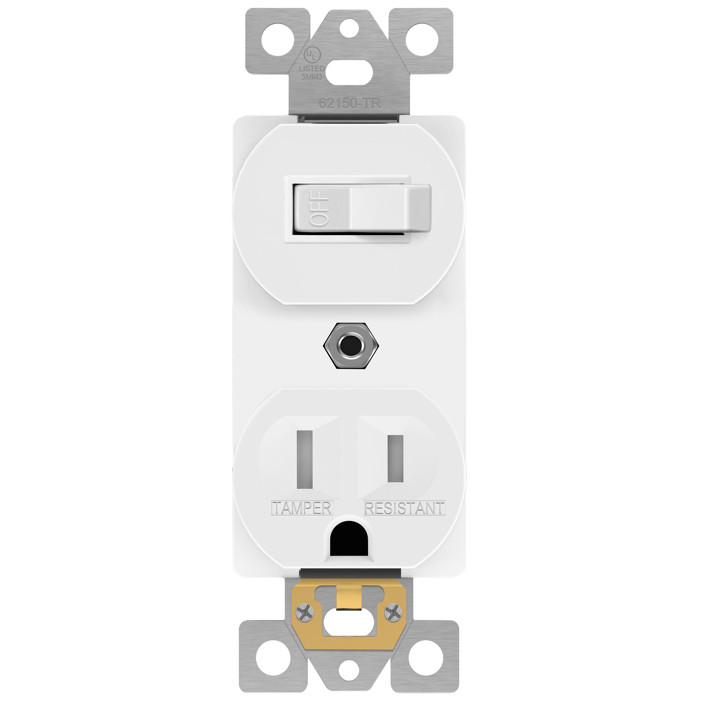 Enerlites Combination Single Pole 15A 120VAC Toggle Switch and ...