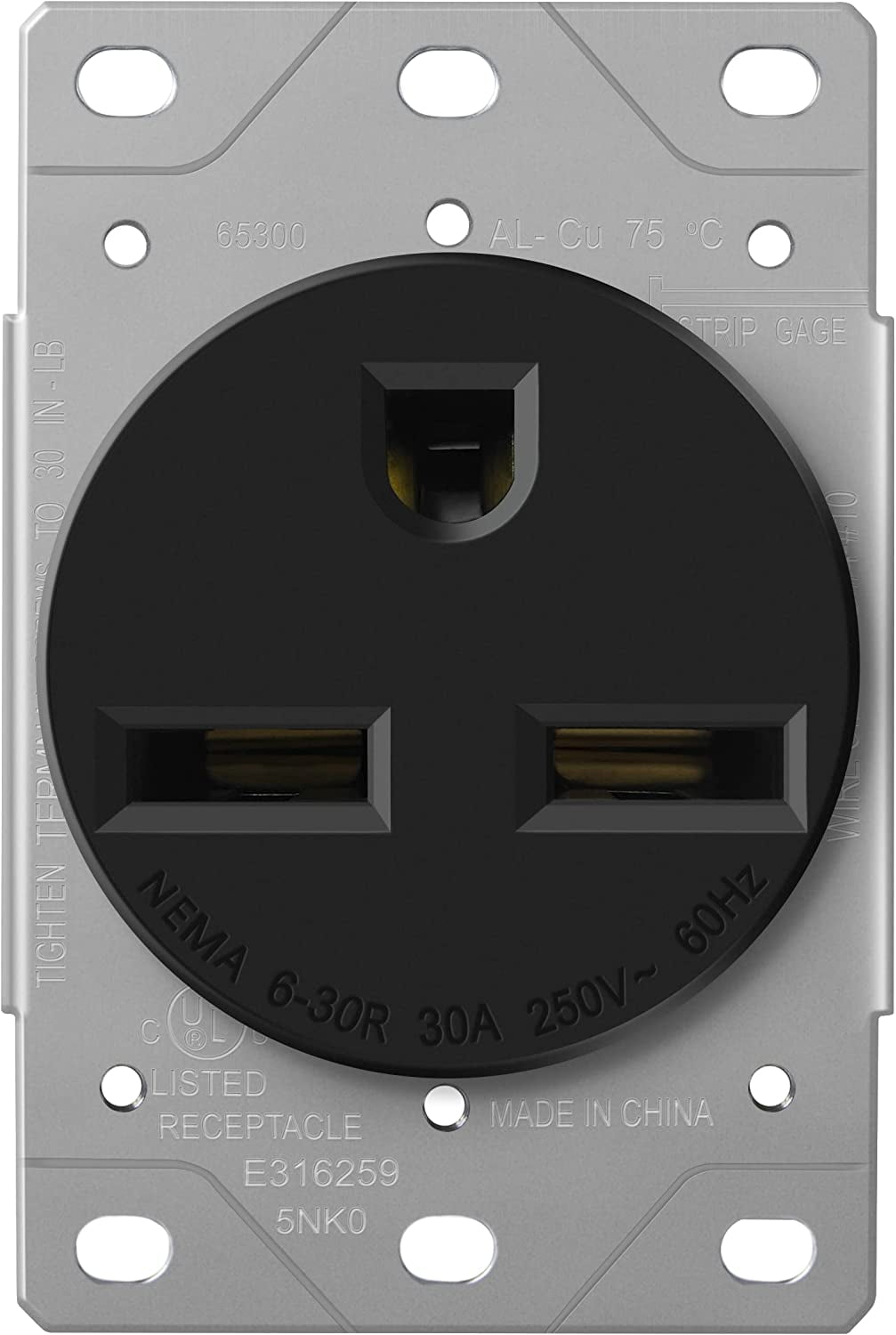Enerlites 65300-BK, 30A 125/250V Black NEMA Electrical Outlet - Walmart.com