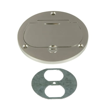 Brass Plated Concealed Receptacle Floor Box Kit - Walmart.com