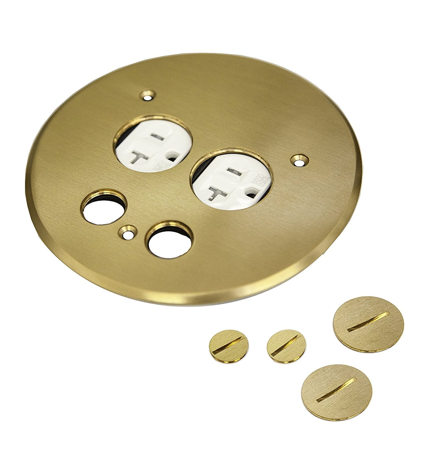 Enerlites 975519, 20A Brass Duplex Receptacle Electrical Outlet ...