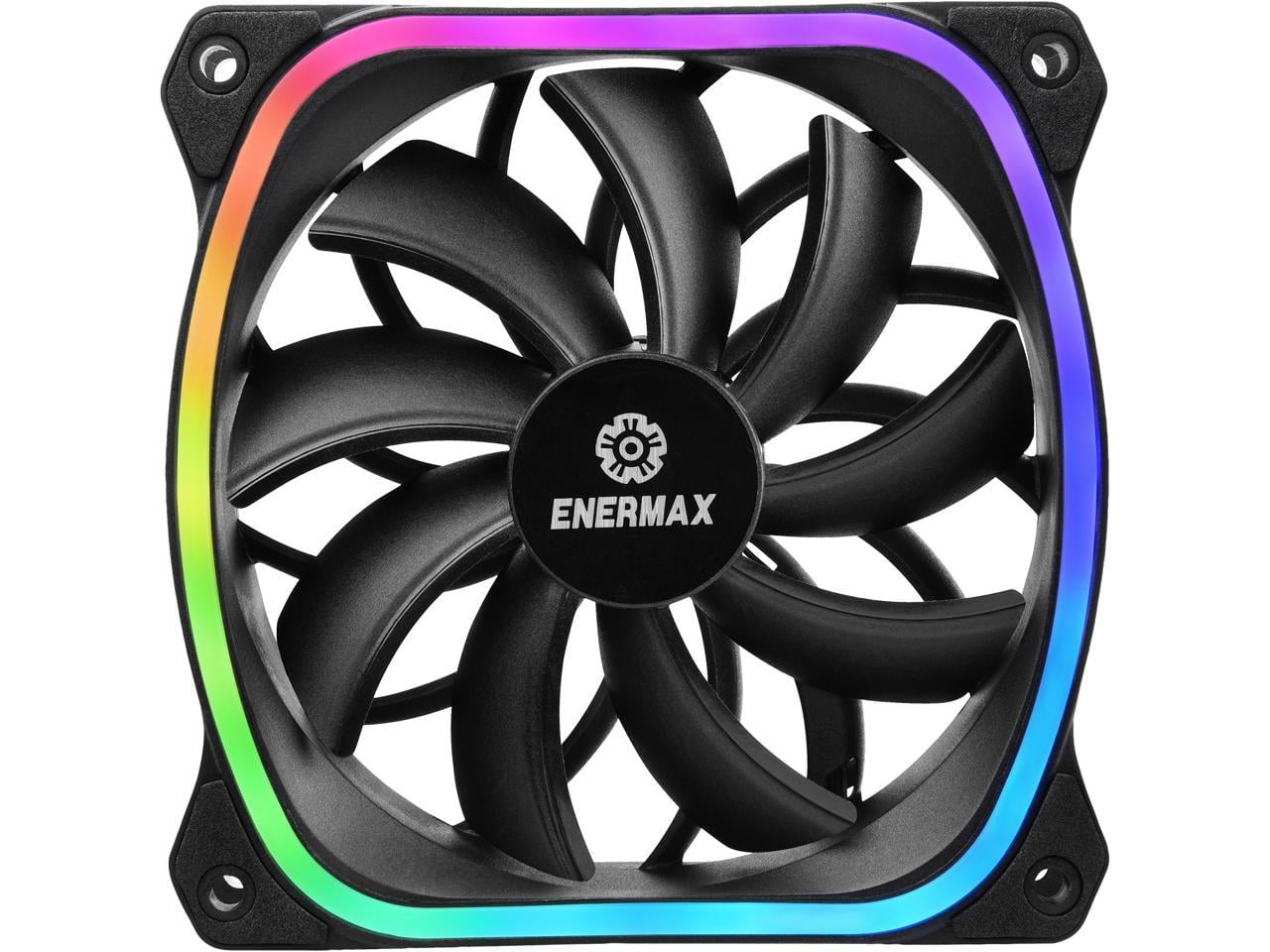 Enermax SquA 120mm Dual Light Loop RGB LED PWN Case Fan, Addressable ...