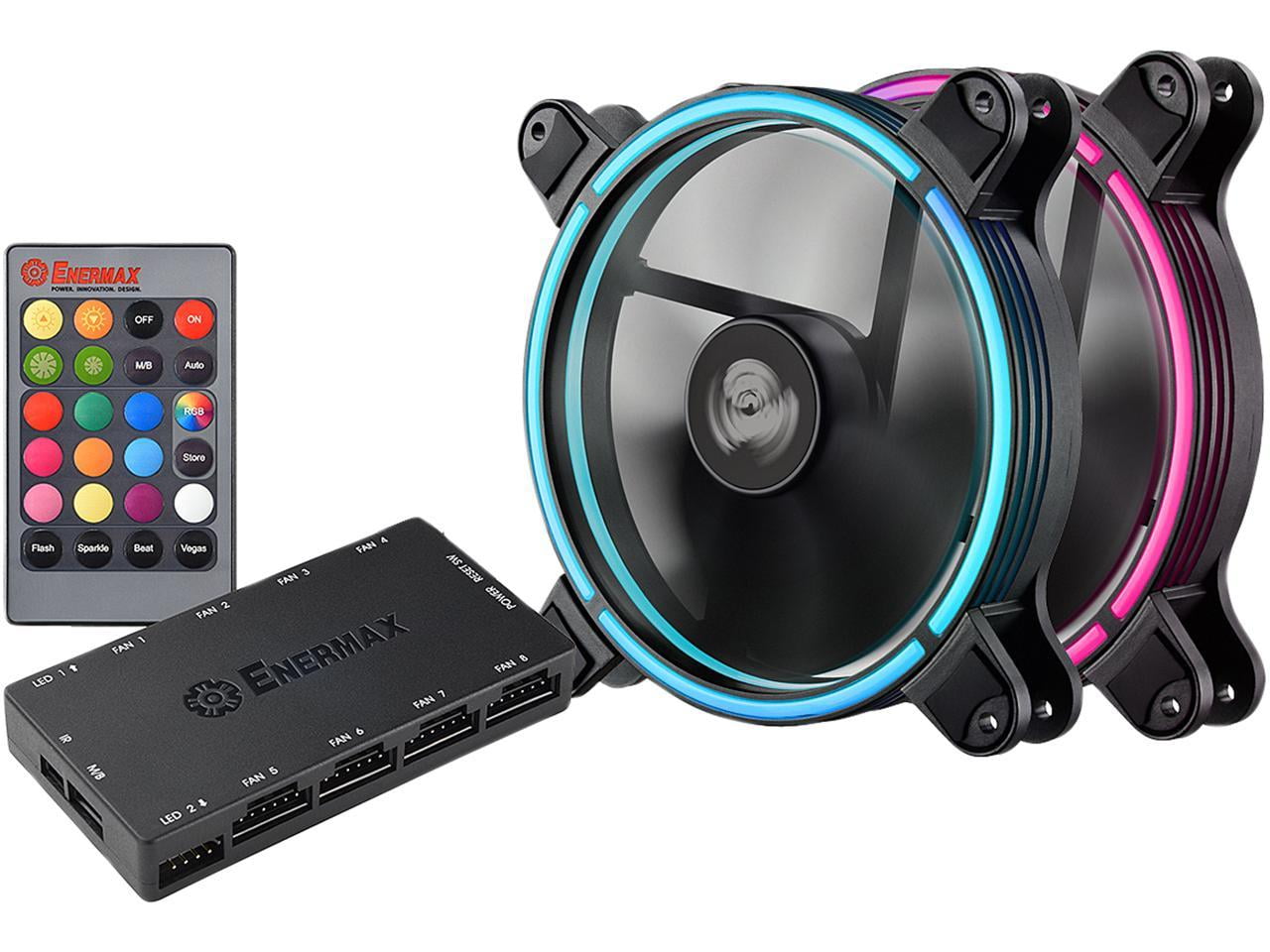 Enermax T.B. RGB 140mm RGB Case Fan, Twister Bearing Technology, Dual ...