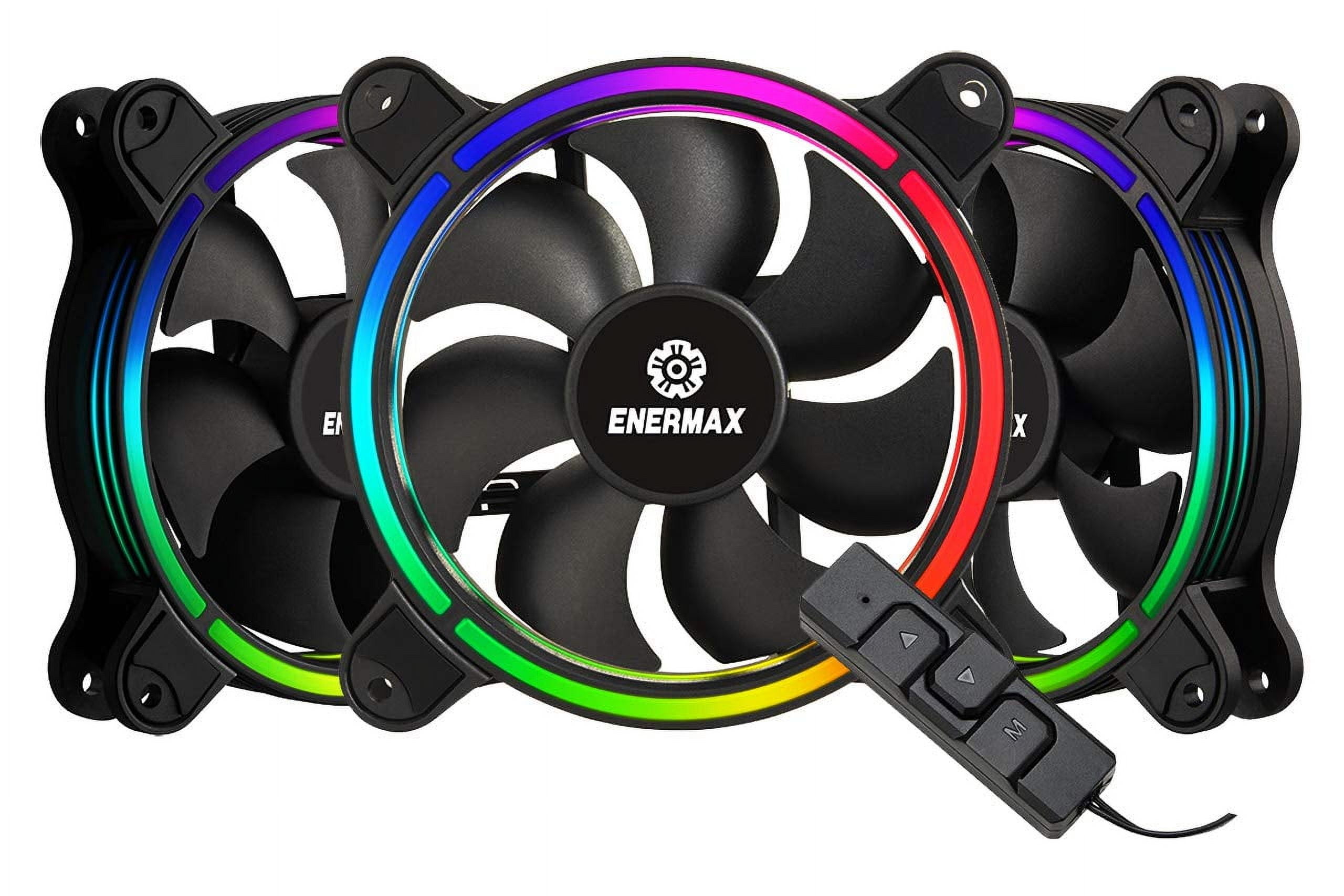 Enermax T.B. RGB AD Edition 3 Pack of 120mm PWM Case Fan; Unique 4-Ring ...