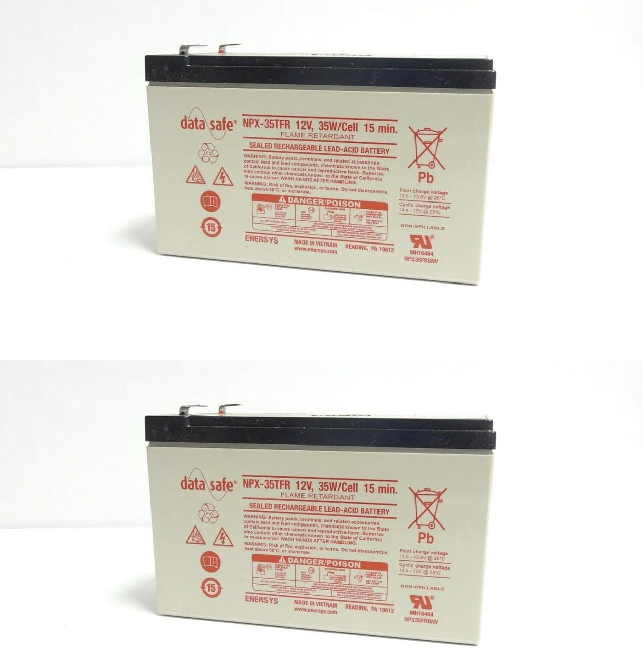Enersys DataSafe NPX-35TFR 12V 8Ah F2 Sealed Battery - 2 Pack - Walmart.com