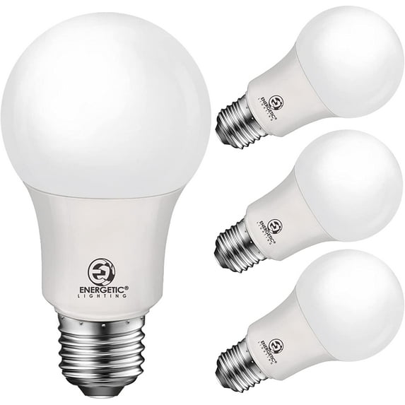 Enertic Lighting 40W Equivalent A19 LED Light Bulb, Warm White 3000K ...