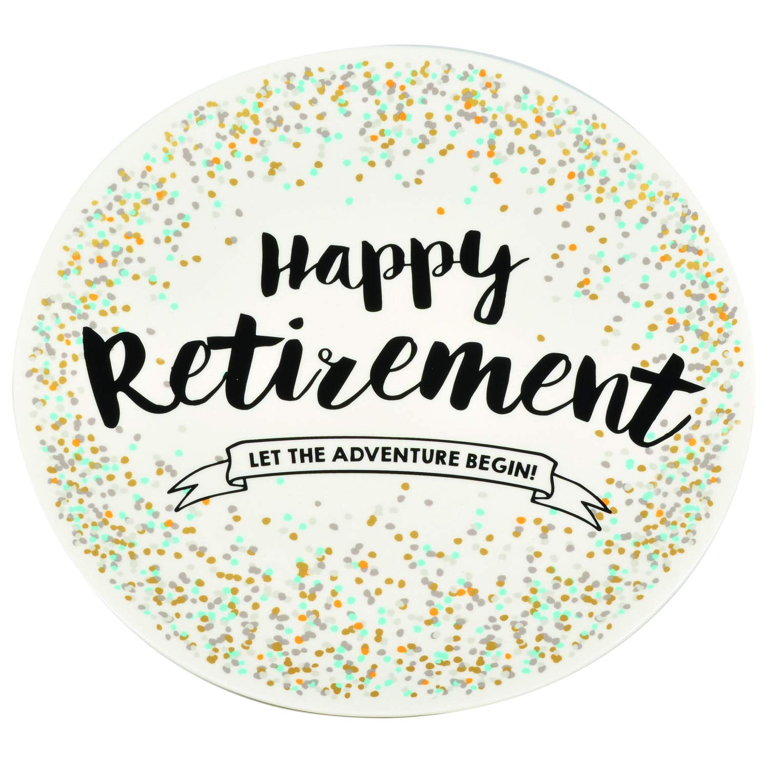 Enesco 6002633 Our Name is Mud Happy Retirement Platter, 11.25 Inch, Multicolor - Walmart.com