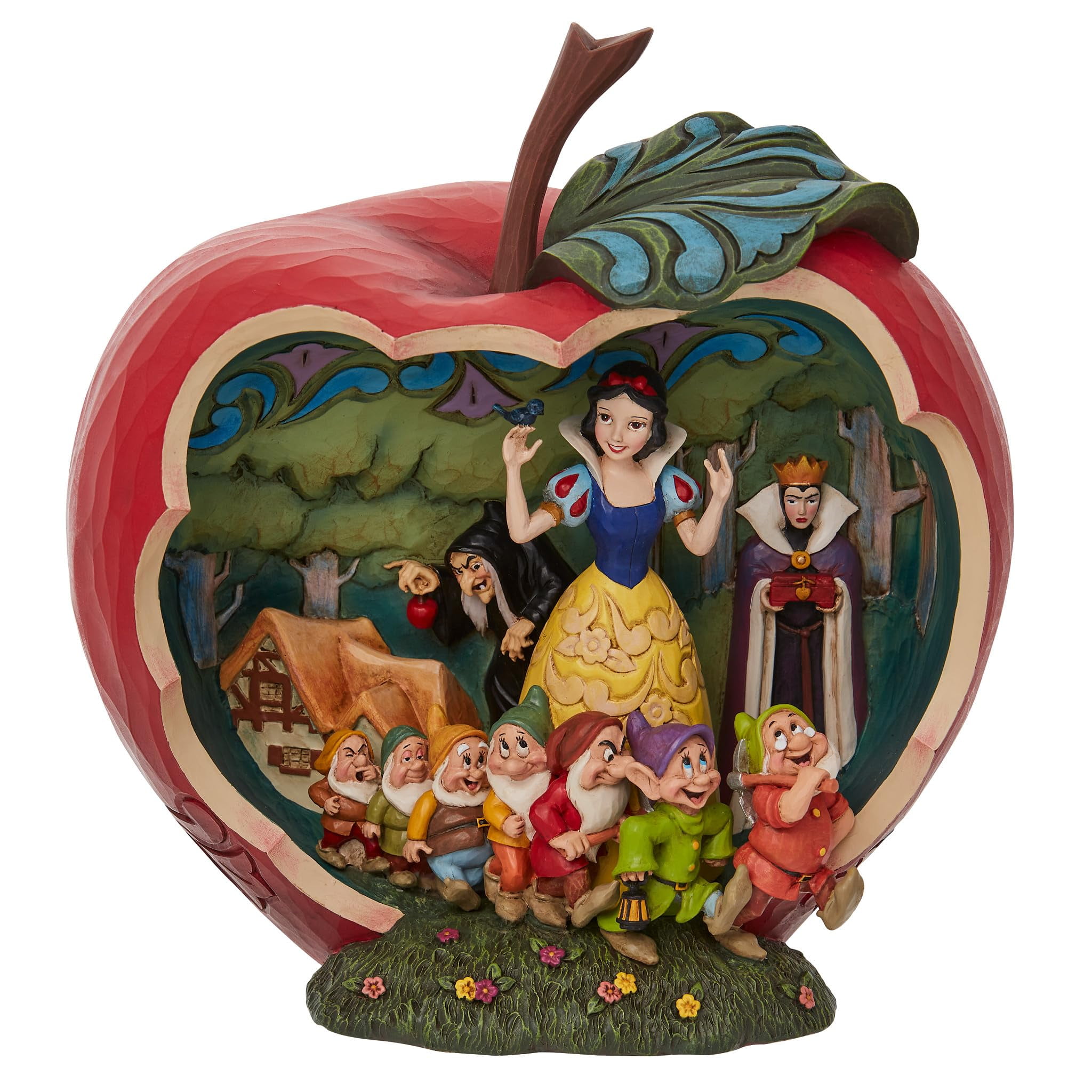 Jim Shore Disney Snow White & 7 Dwarfs Wishing Apple Figurine #6010881 ...