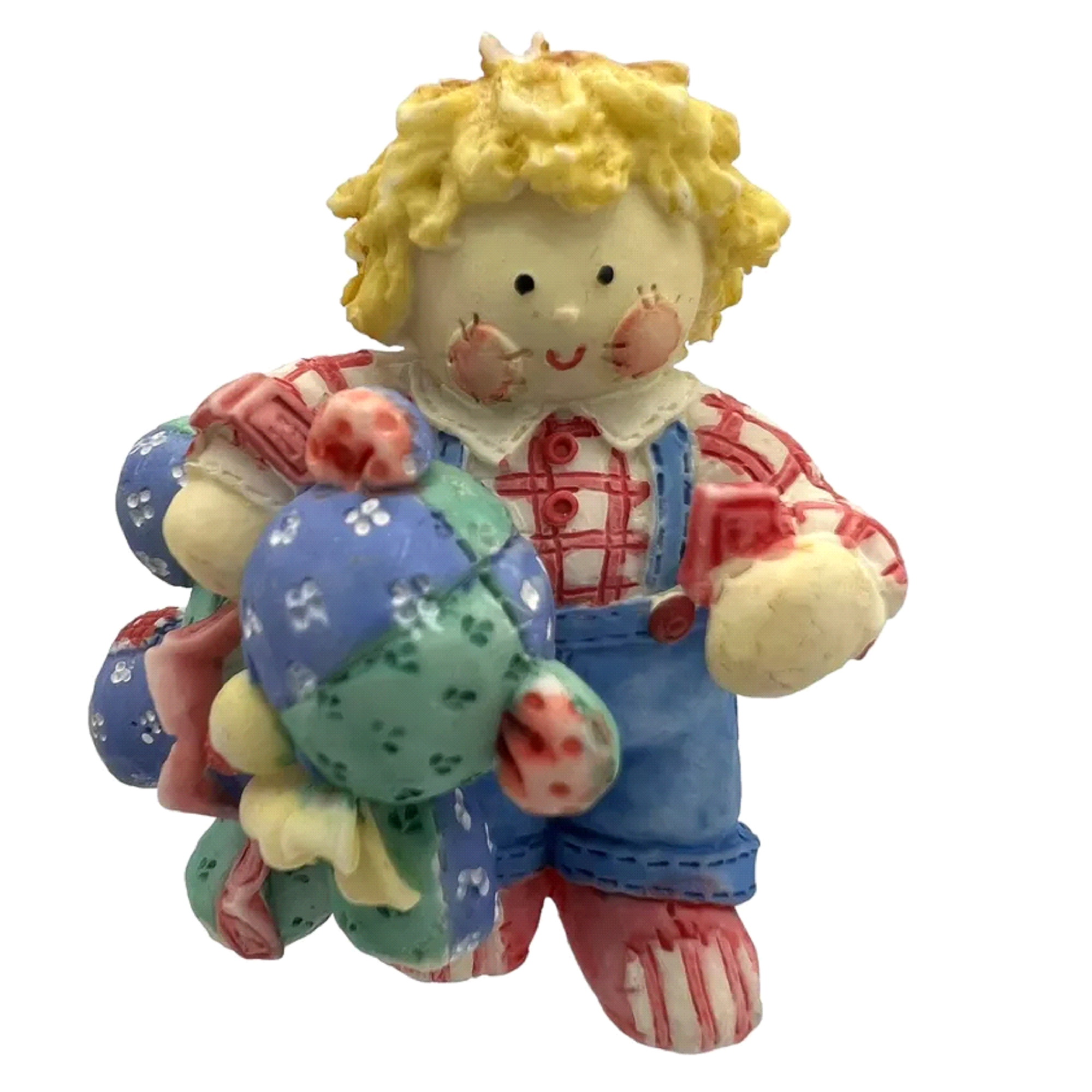Enesco Button Down Carnival Kid with Stuffed Animal Figurine - Walmart.com