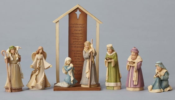 Enesco Foundations Nativity 8pc Figurine Set #4053520 - Walmart.com