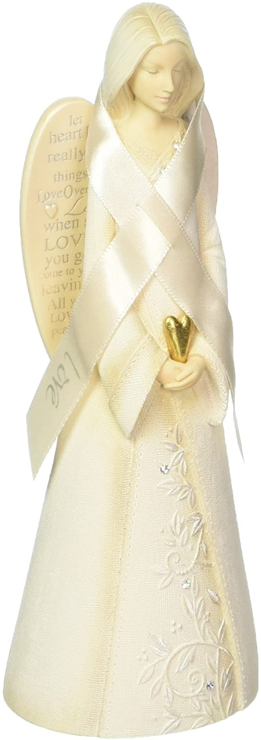 Enesco Foundations Simply Inspired Angel with Heart 7.5" Figurine ...