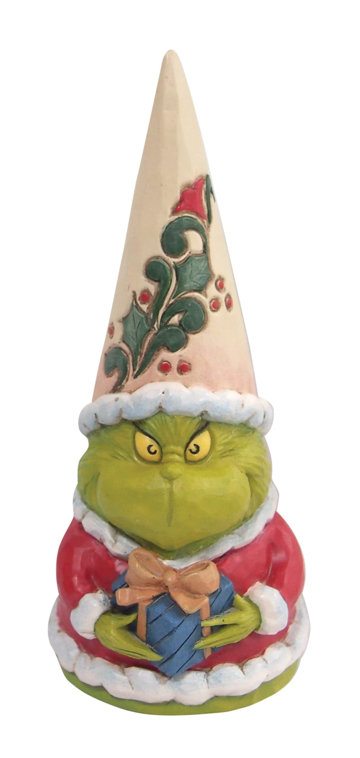 Enesco Grinch by Jim Shore Grinch Gnome Holding Present Figurine ...
