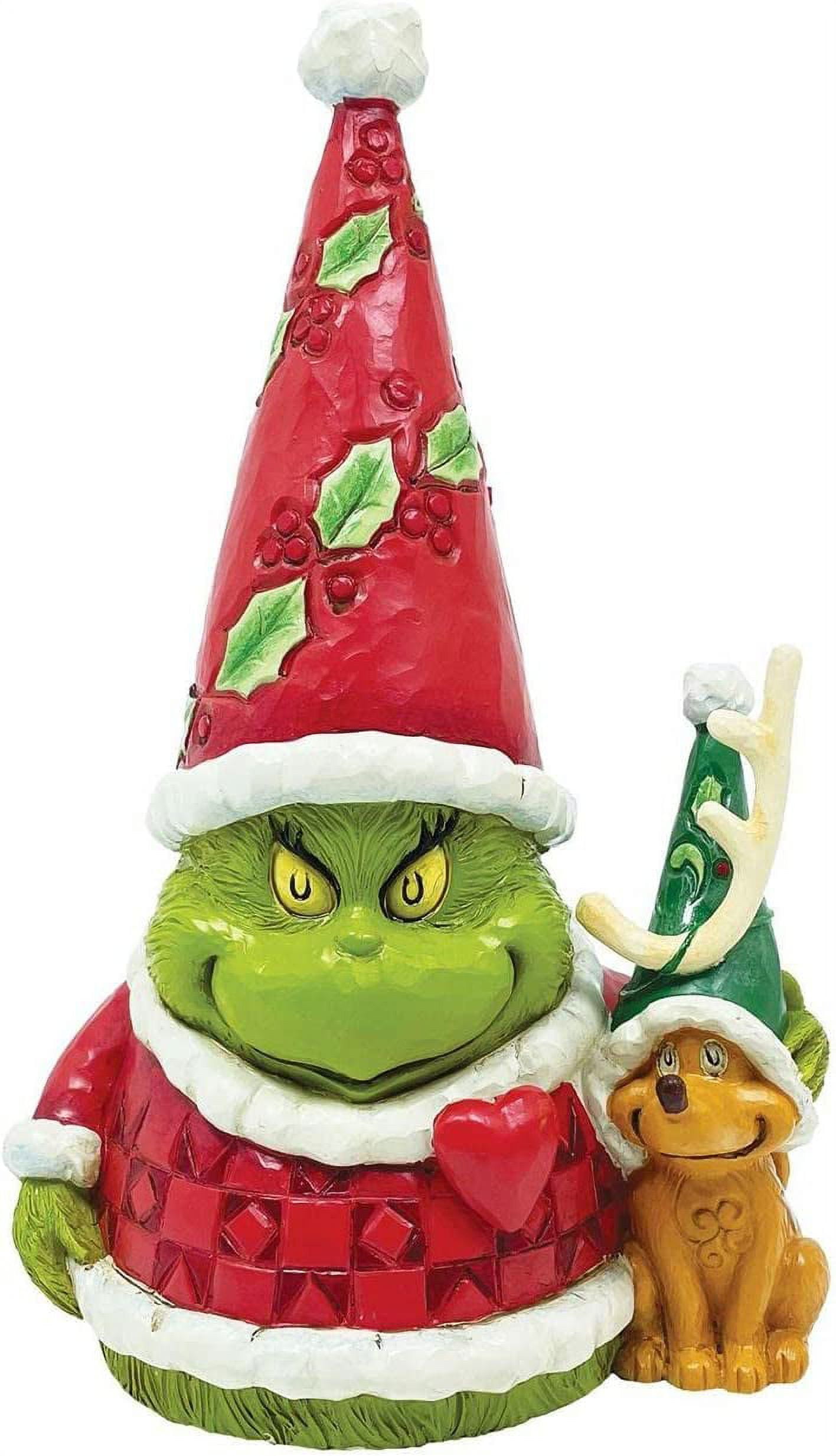 Enesco Grinch by Jim Shore Grinch and Max Gnome, Figurine, 1 Inch ...