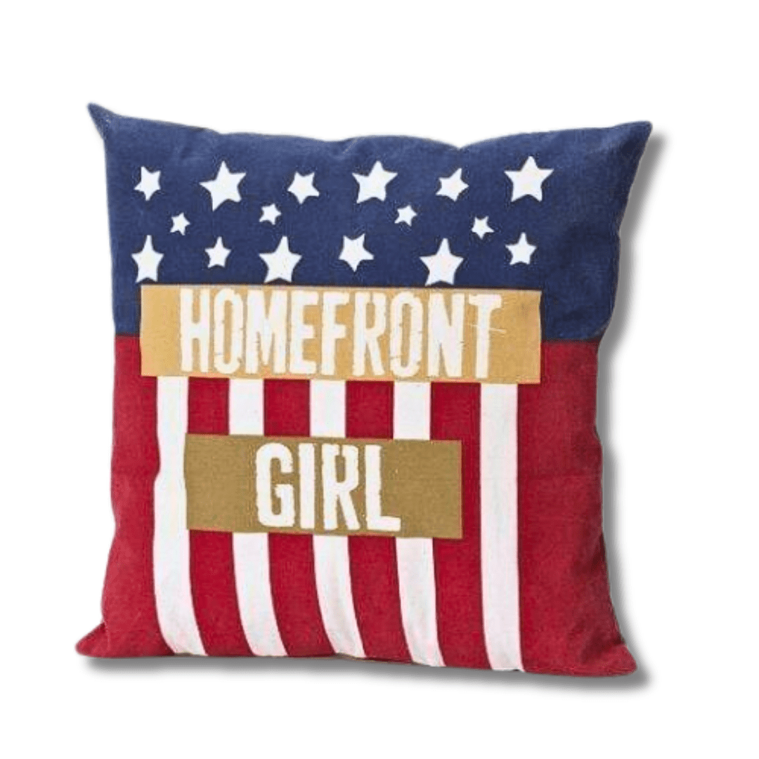 Enesco Homefront Girl American Flag Pillow, 16-Inch - Walmart.com