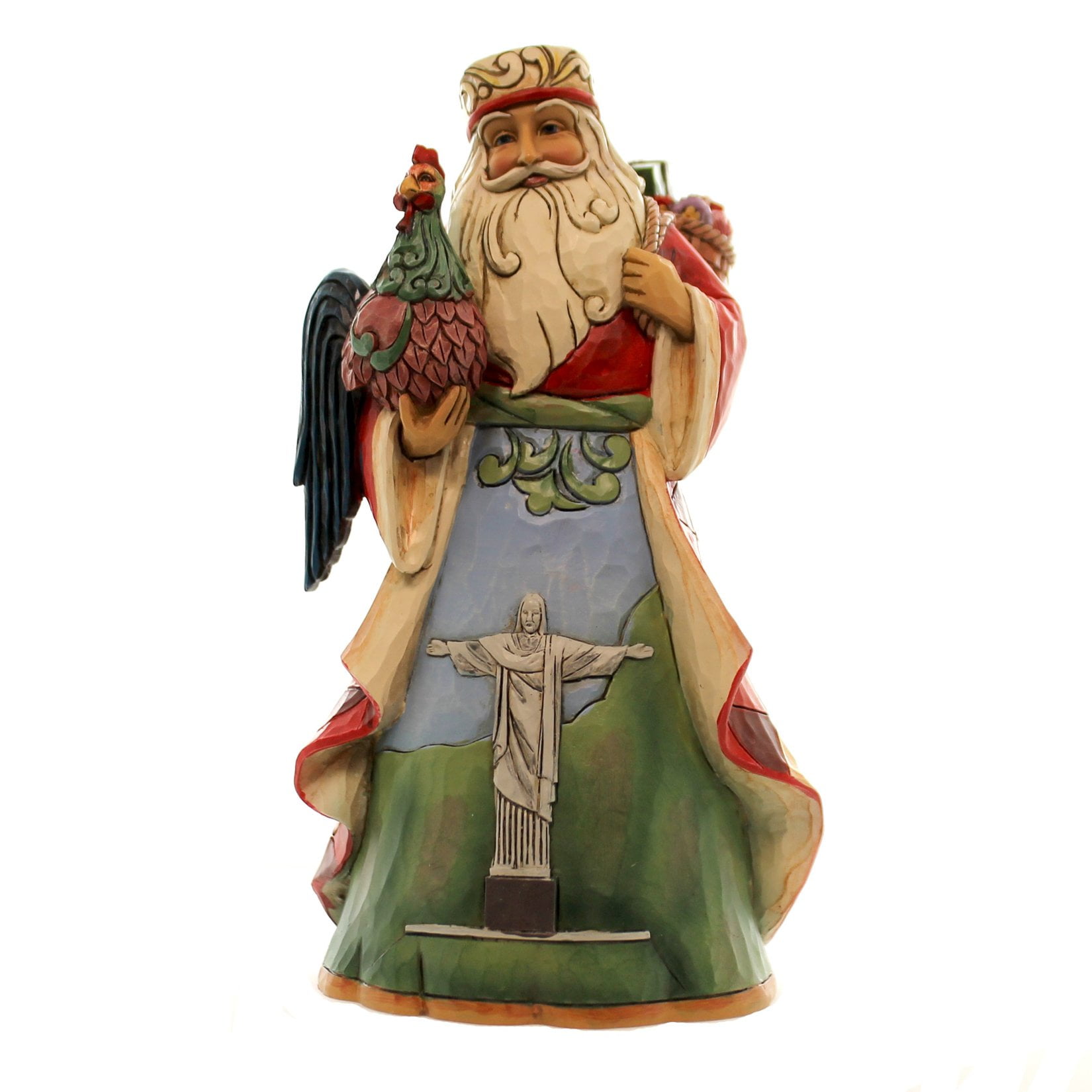 Enesco Jim Shore Heartwood Creek Brazilian Santa Figurine, 7.25 ...