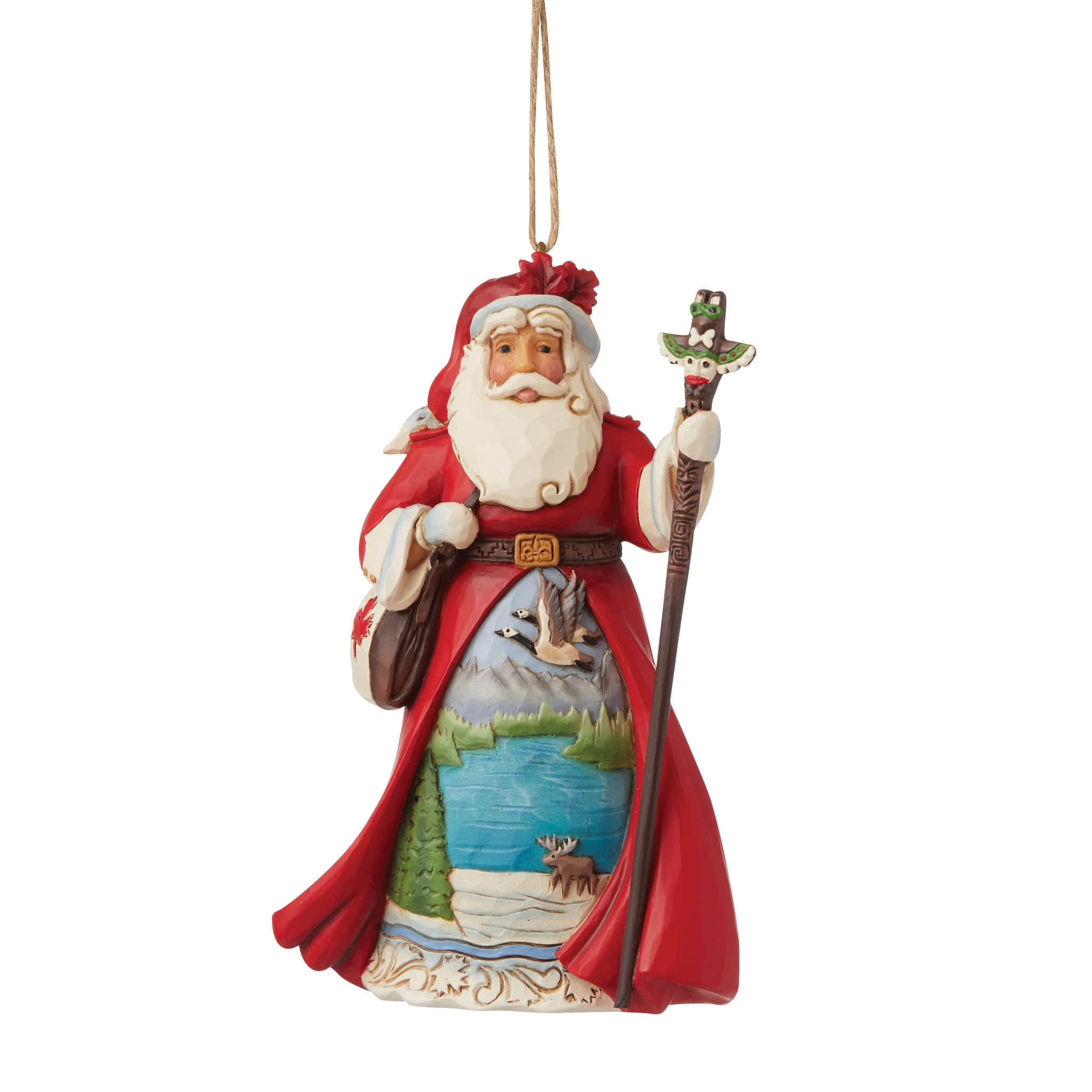 Enesco Jim Shore Heartwood Creek Canadian Santa Hanging Ornament ...