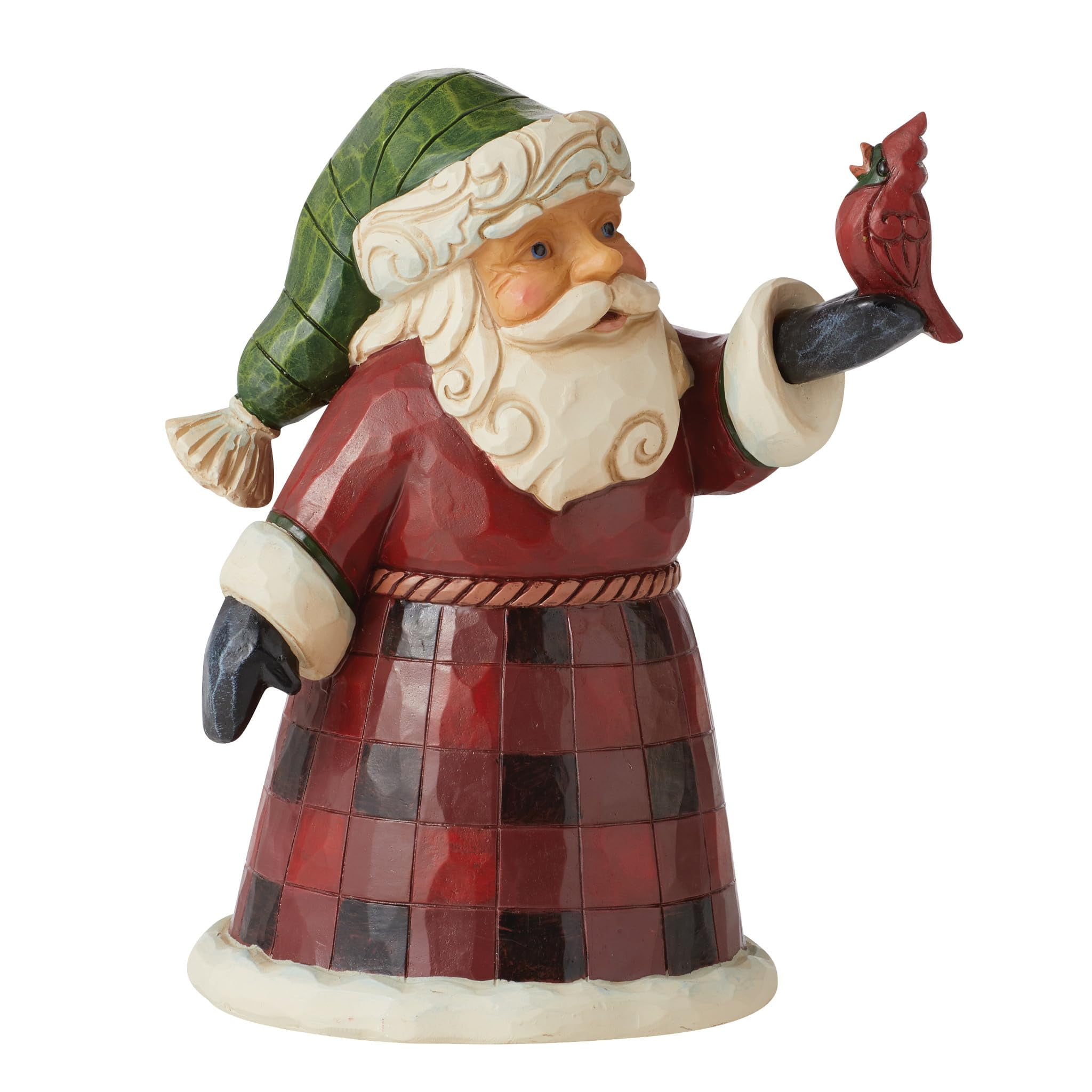 Enesco Jim Shore Heartwood Creek Pint Sized Buffalo Plaid Santa ...