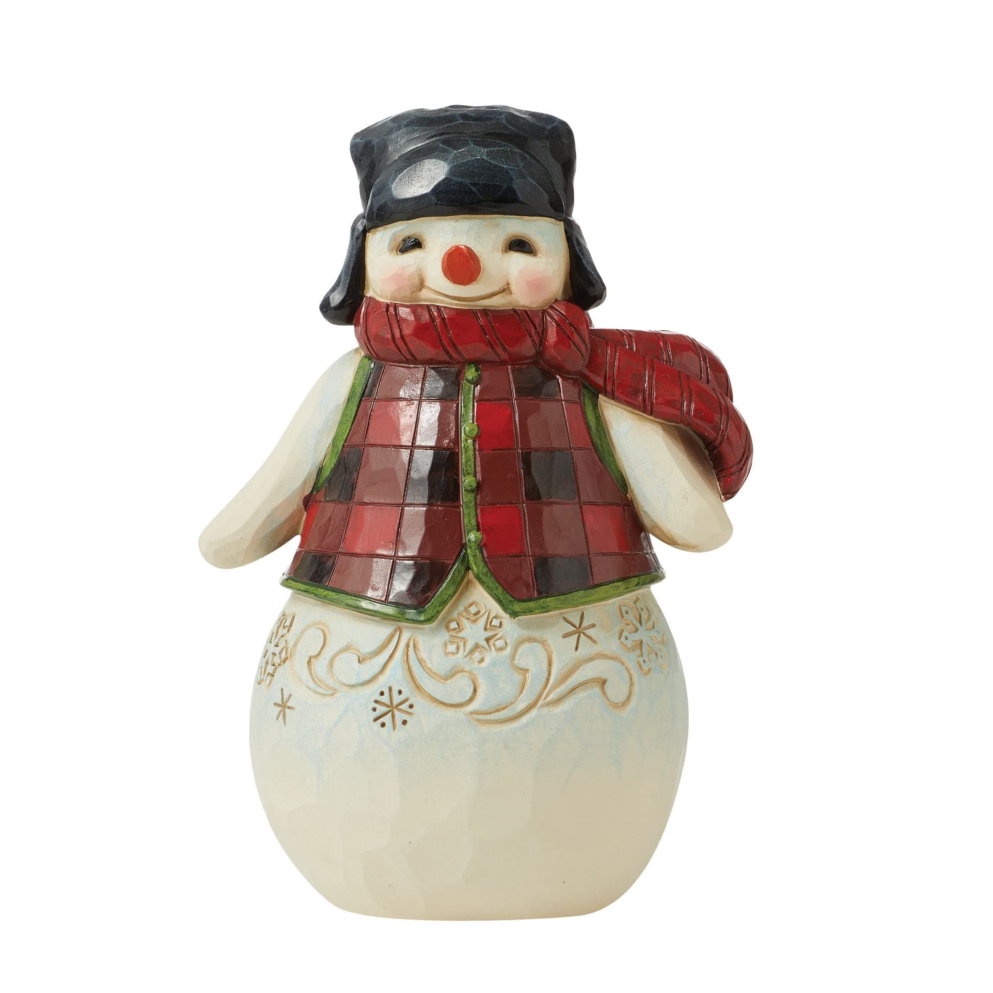 Enesco Jim Shore Heartwood Creek Pint Sized Snowman in Plaid Figurine ...