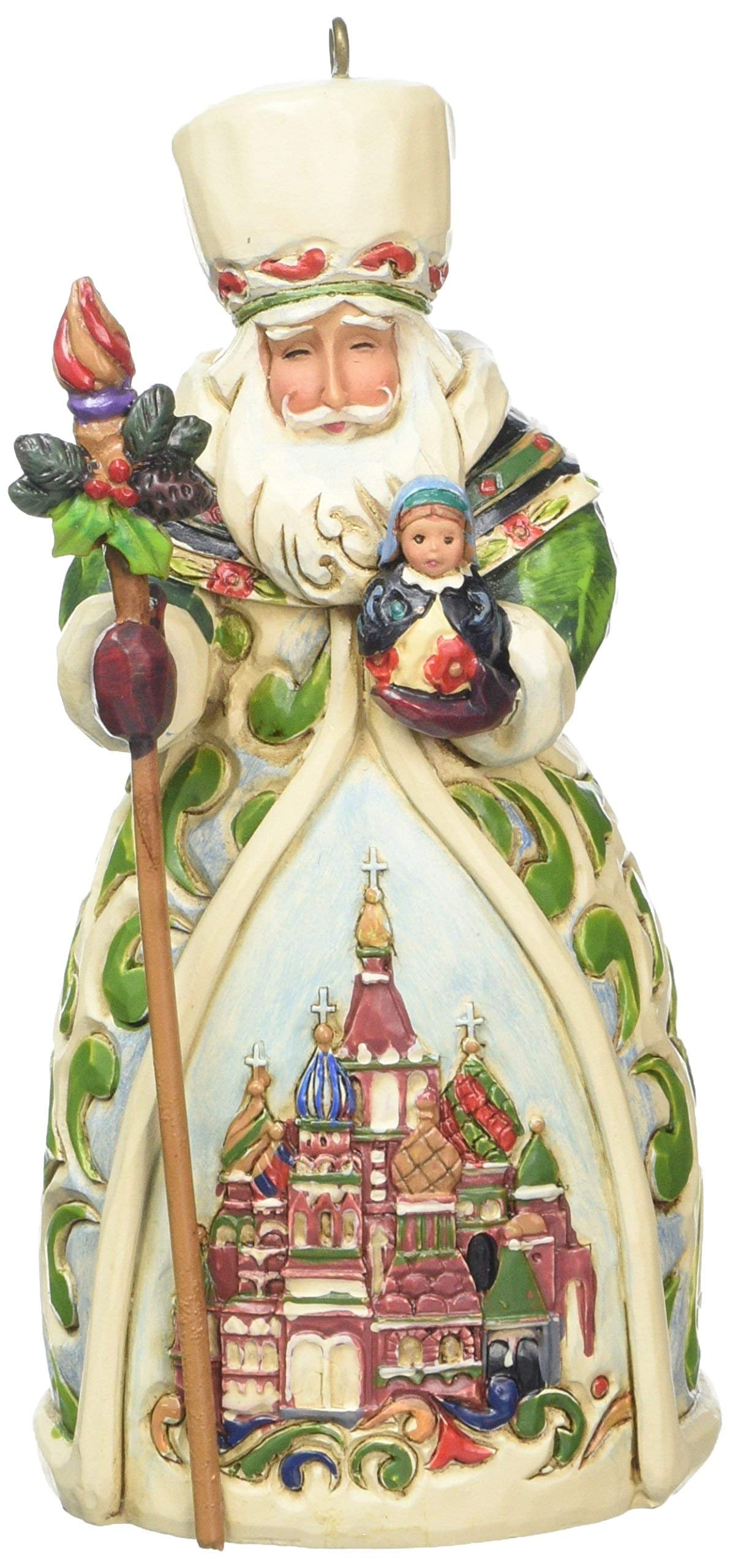 Enesco Jim Shore Heartwood Creek Russian Santa Stone Resin Hanging ...
