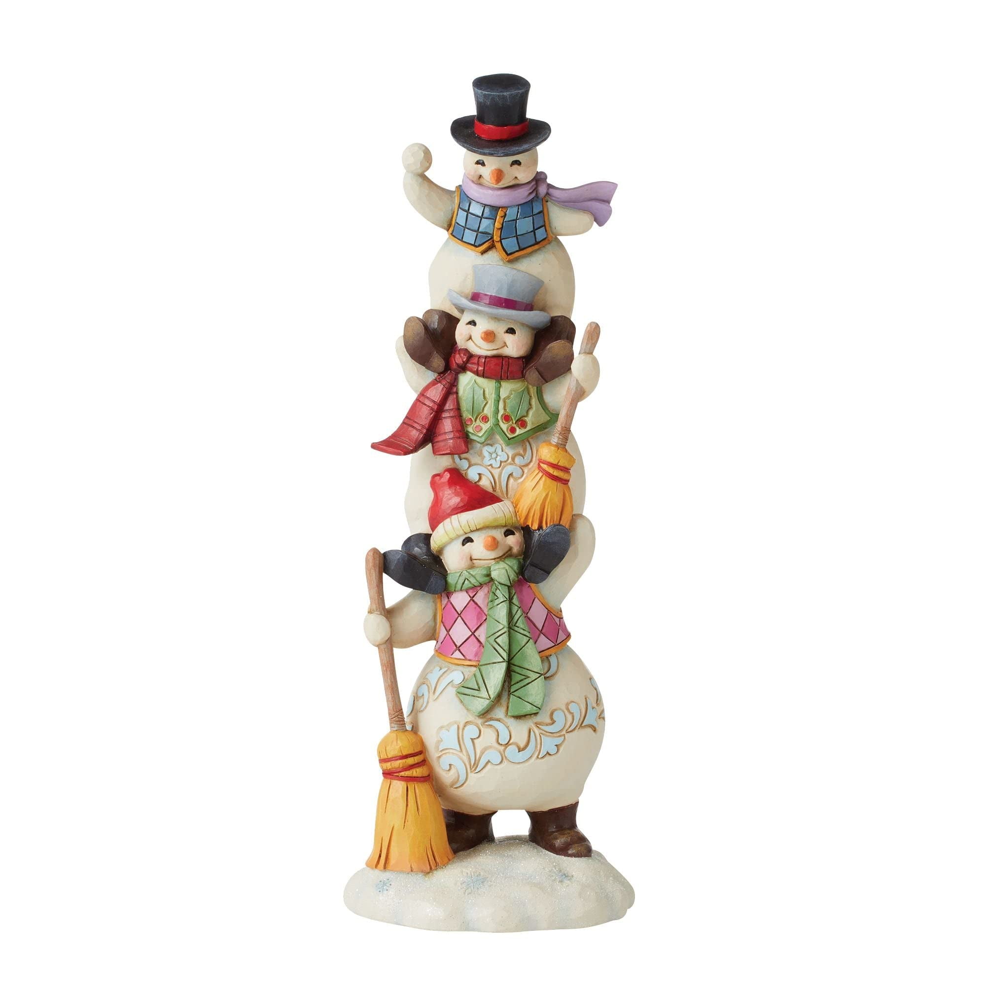 Enesco Jim Shore Heartwood Creek Three Stacked Snowmen Figurine, 12 ...