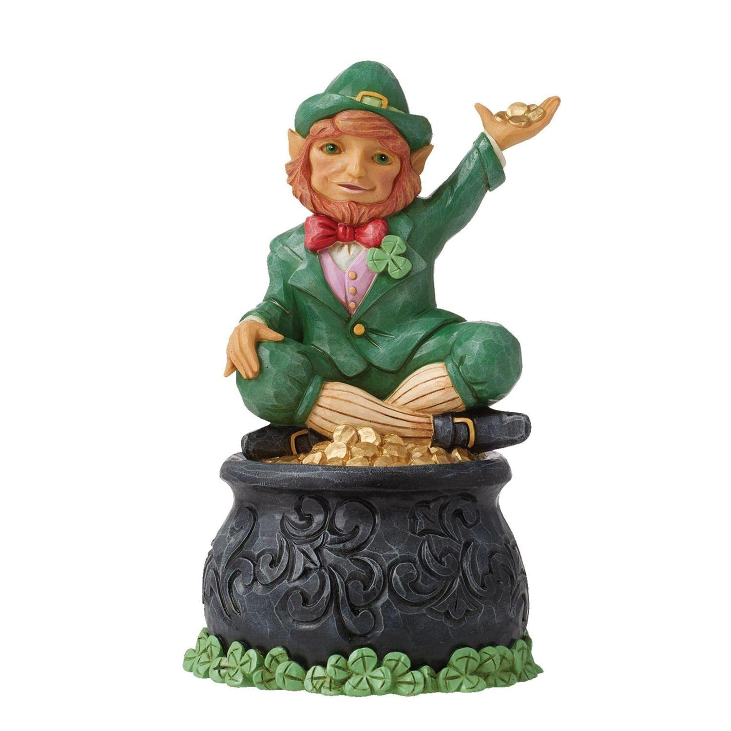 Enesco Jim Shore Leprechaun On Pot of Gold, Figurine, 6.1in H - Walmart.com