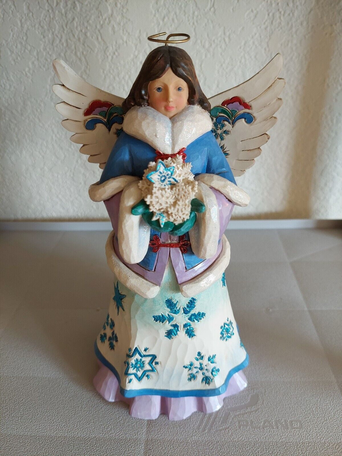 Enesco Jim Shore "May Blessings Fall Upon You' Snowflake Angel Winter ...