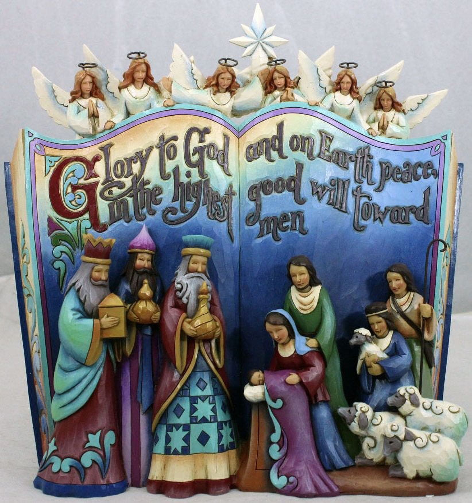 Enesco Jim Shore "The Nativity Story" Nativity Storybook Scene Figurine ...