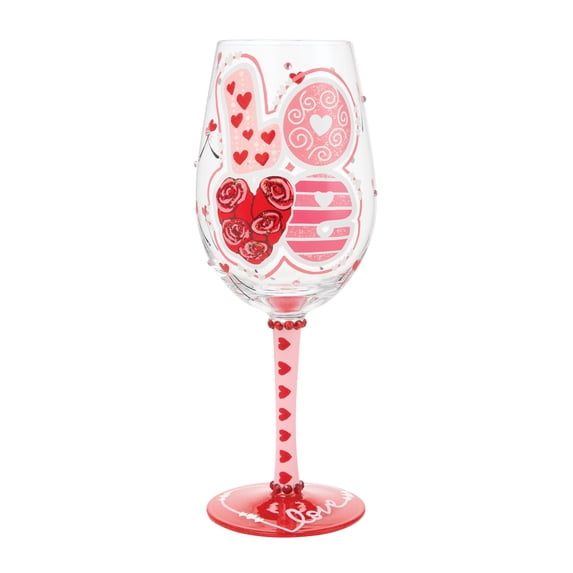 Lolita My Love Wine Glass Hand Painted Multicolor Valentine's Love Wine ...