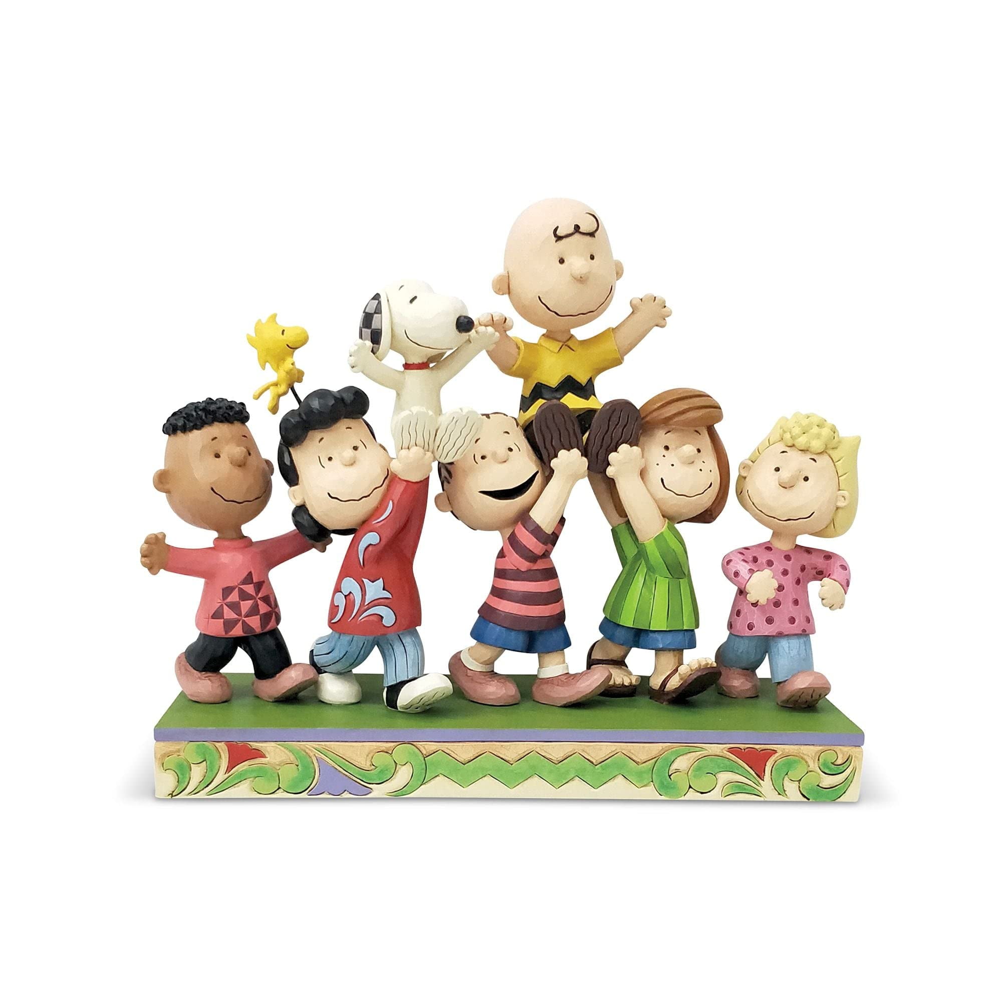 Enesco Peanuts Gang Figurine, Charlie Brown and Snoopy Resin, Hand ...