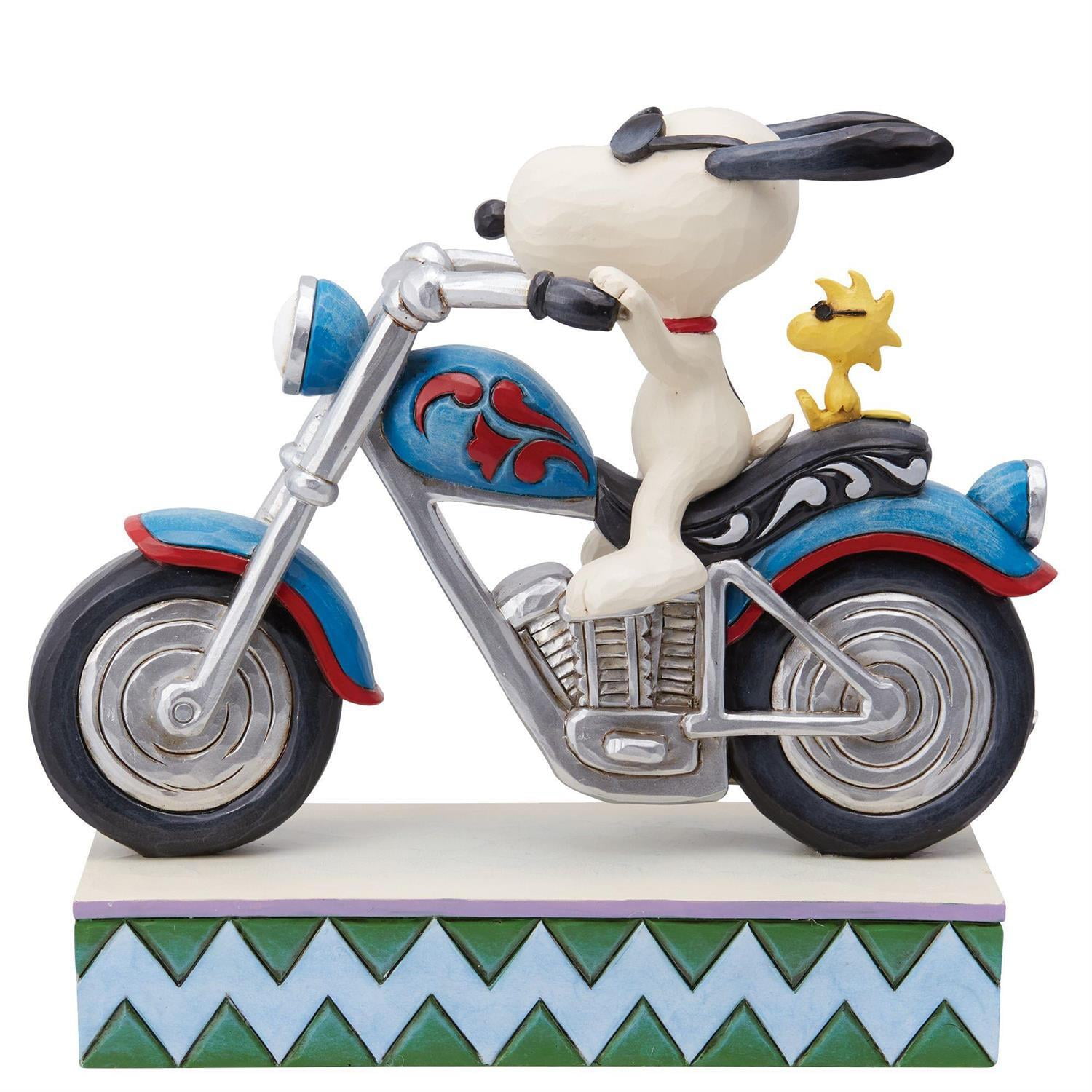 Enesco Peanuts by Jim Shore Snoopy and Woodstock Riding a Motorcycle ...