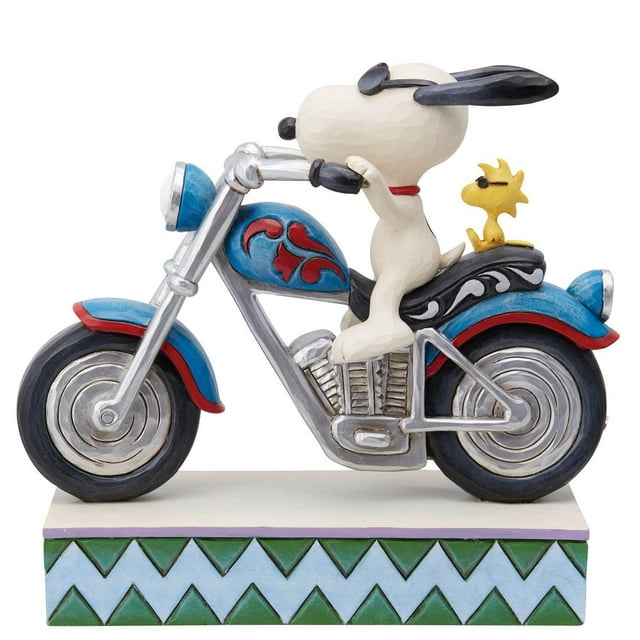 Enesco Peanuts by Jim Shore Snoopy and Woodstock Riding a Motorcycle ...