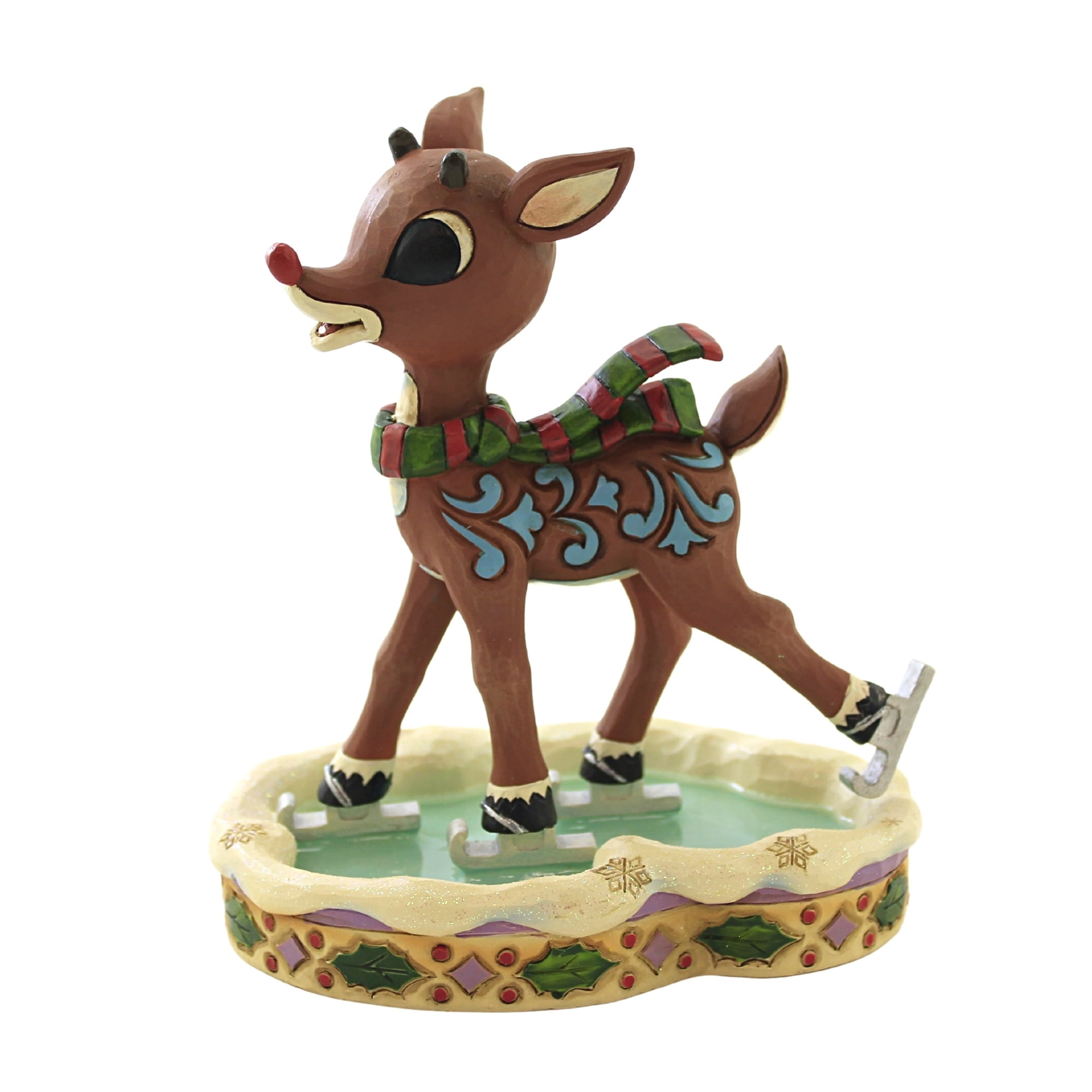 Enesco Rudolph Traditions by Jim Shore Rudolph Ice Skating Figurine ...