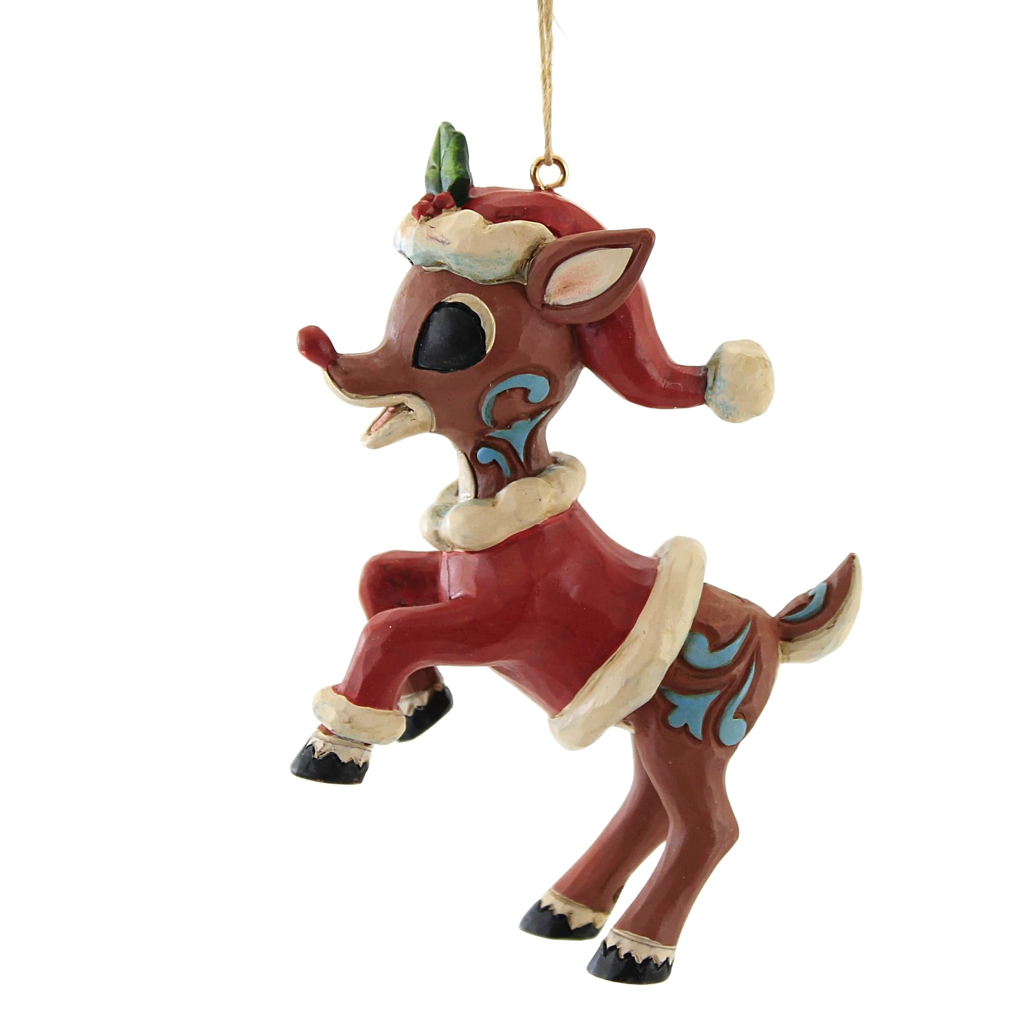 Enesco Rudolph Traditions by Jim Shore Rudolph in Santa Suit Hanging ...