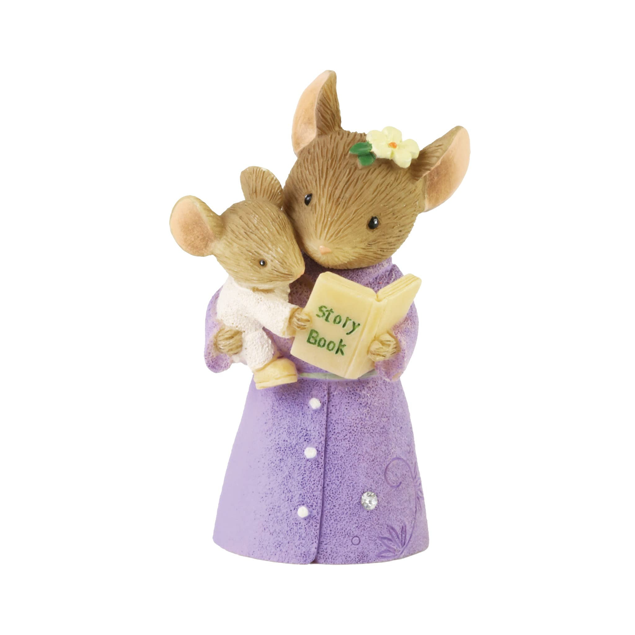 Enesco Tails wth Heart Mother Mouse Reading to Baby Miniature Figurine ...
