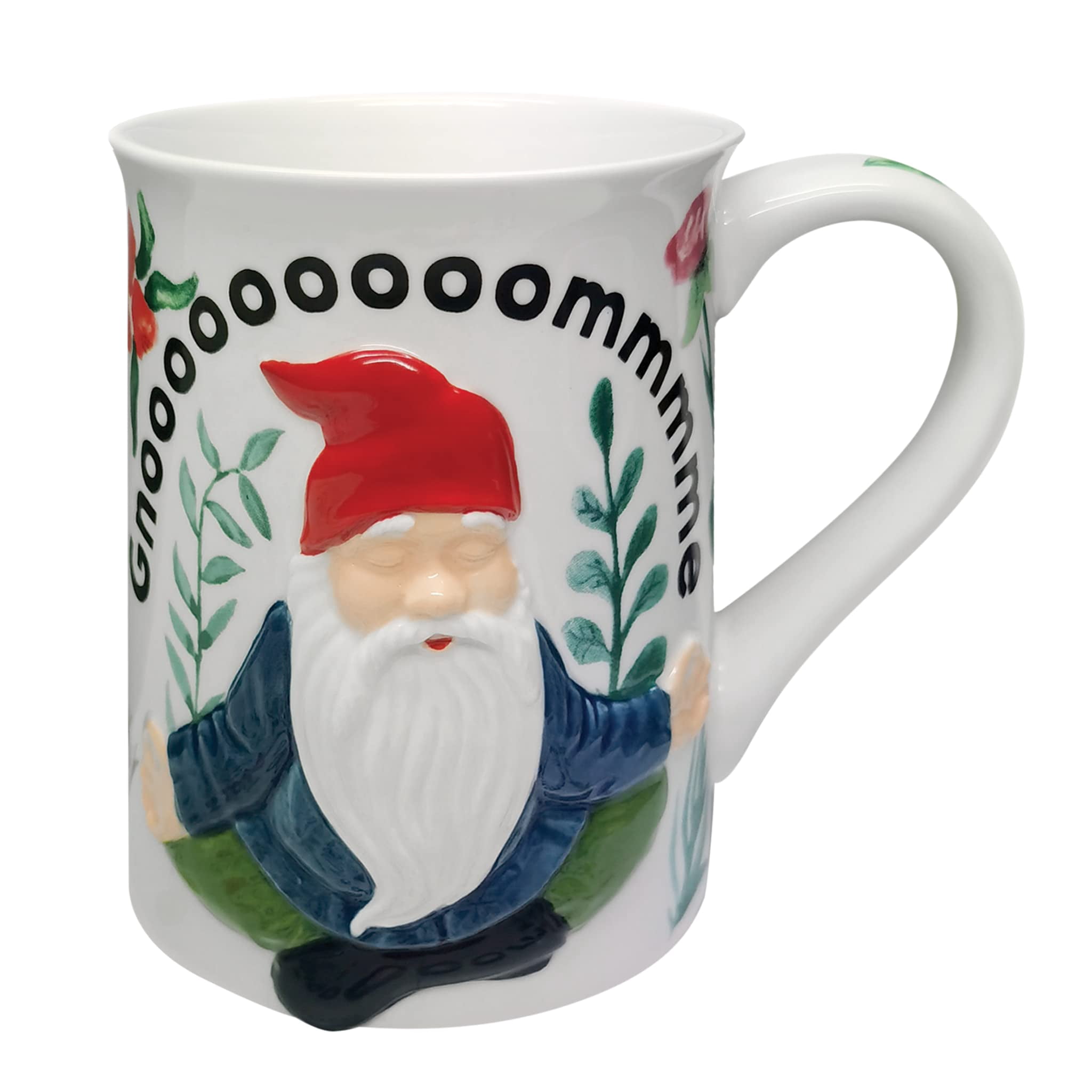 Enesco Yoga Gnome Classic White 16 Ounce Ceramic Stoneware Coffee Cup ...