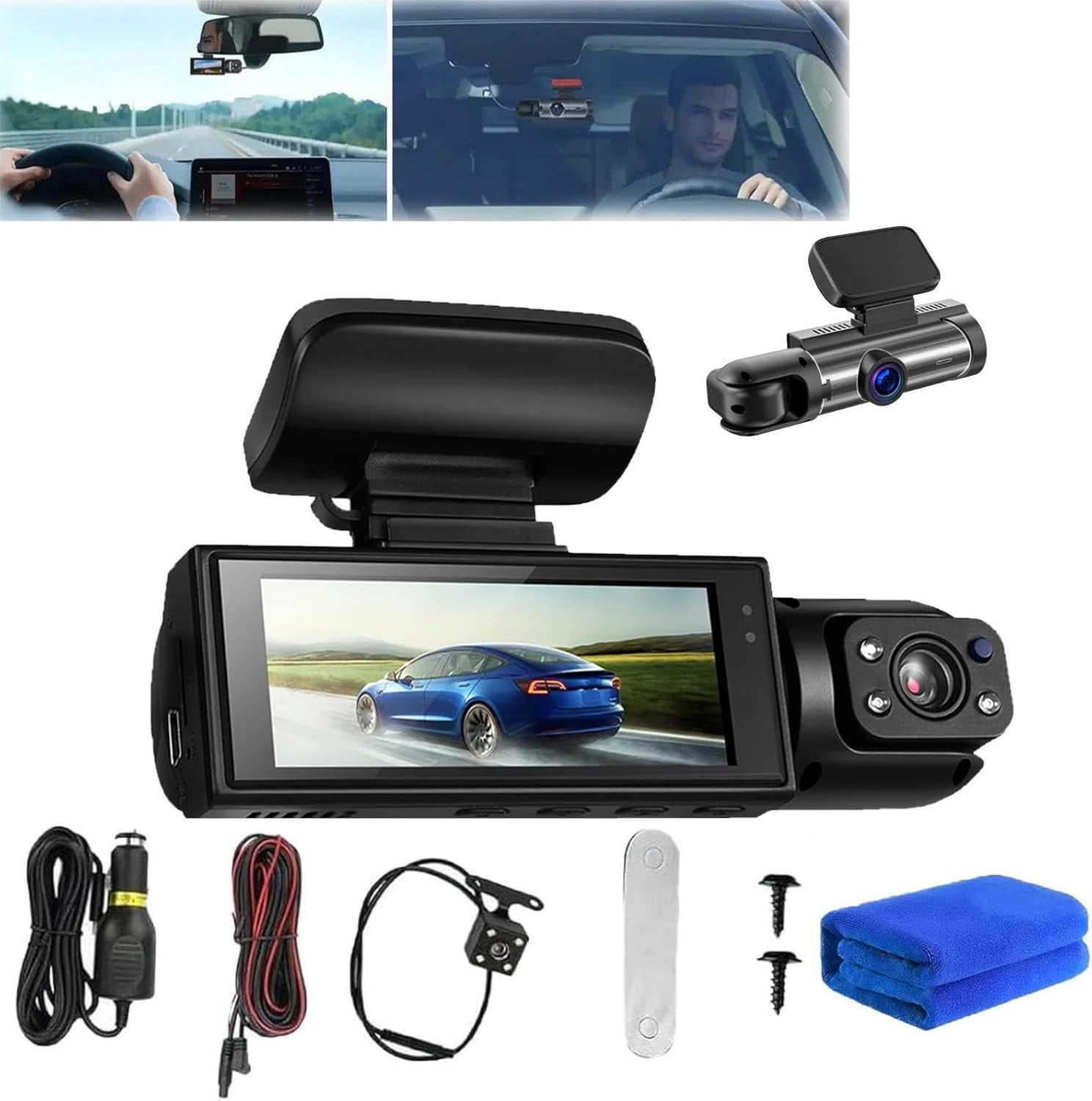 Enesy Car Dash Cam, Enesy Front & Rear Dash Cam, Car Camera - Dash Cam ...