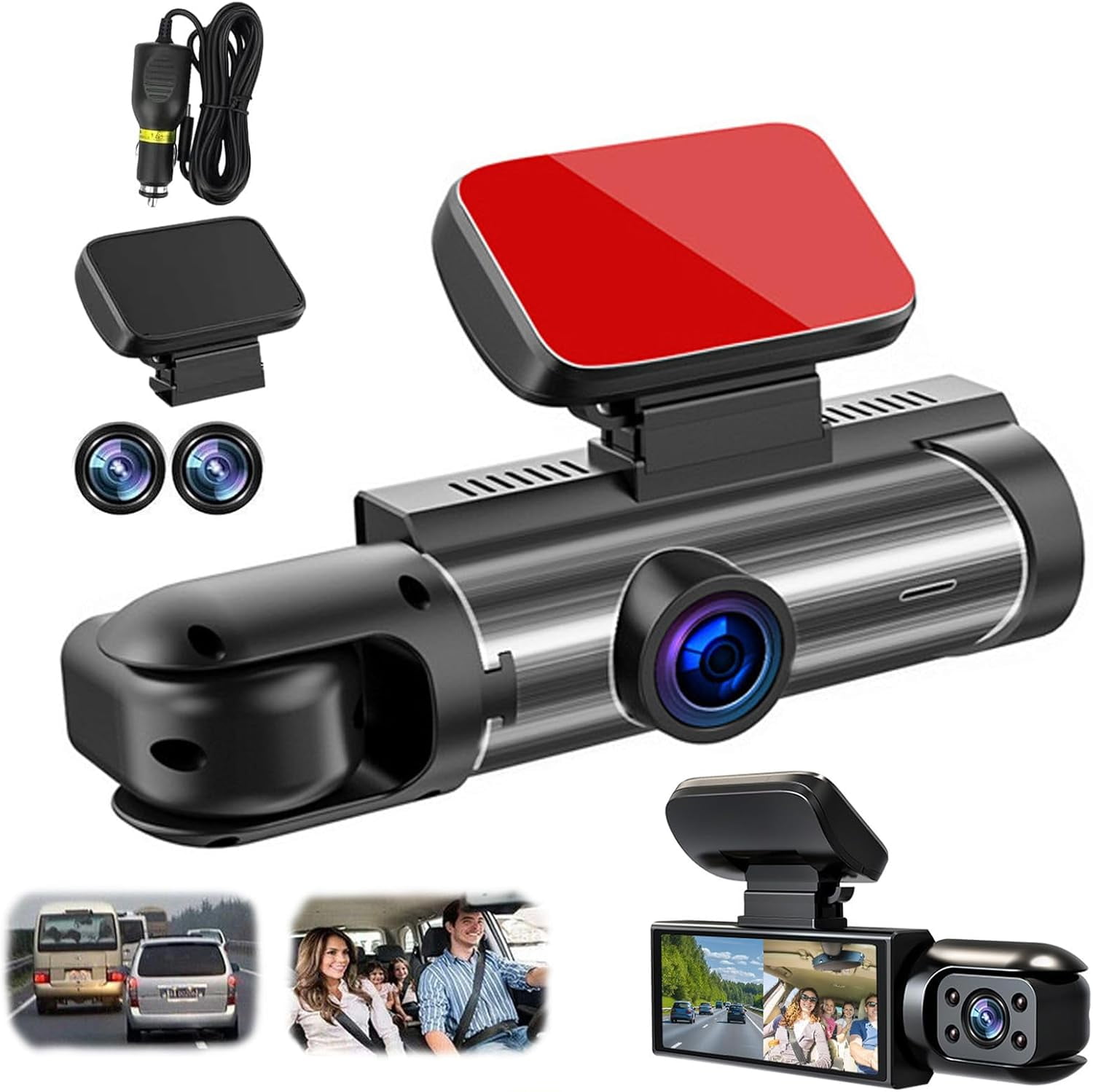 Enesy Front and Rear Dash Camera, Enesy Front & Rear Dash Cam, Enesy ...