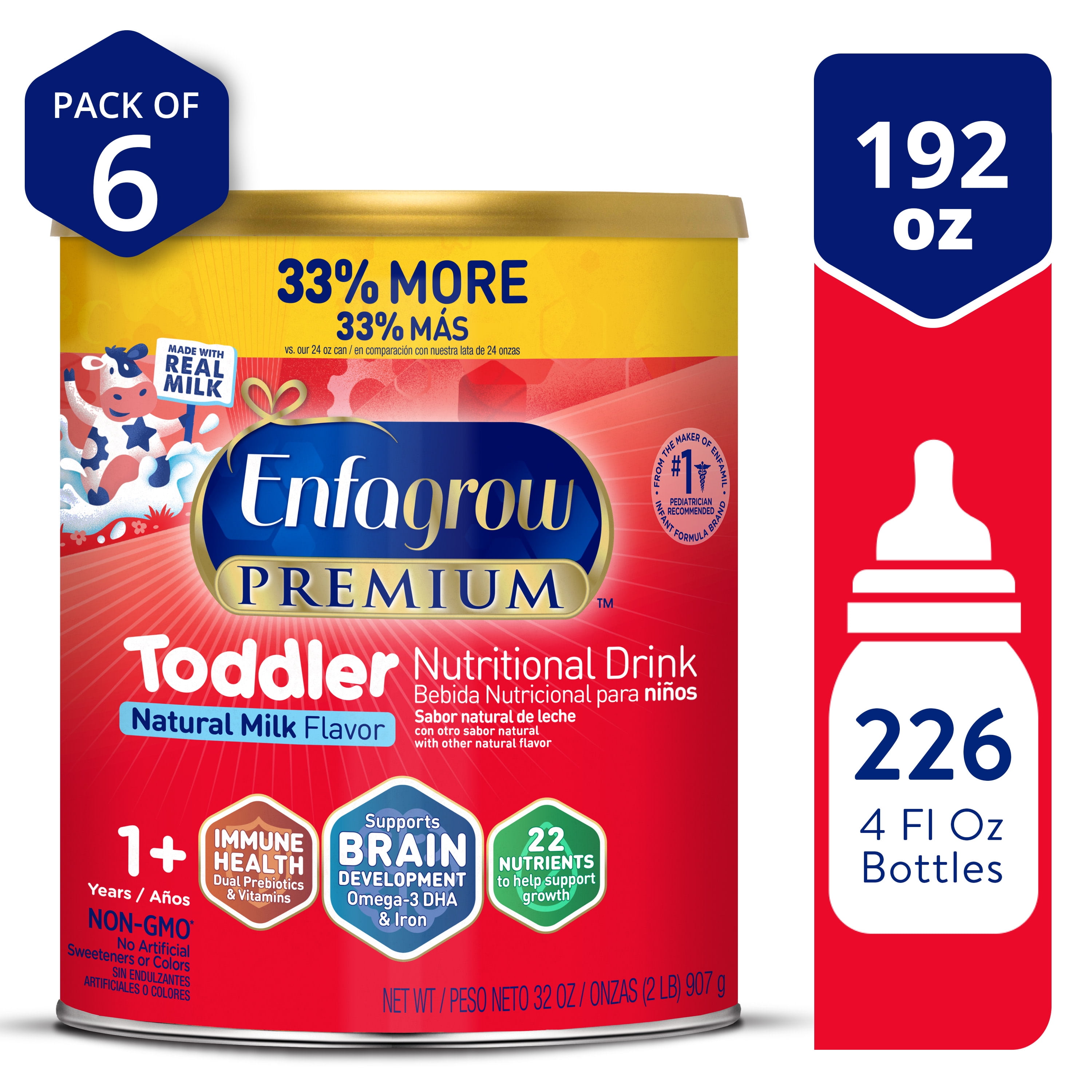 Enfagrow Premium Powder Toddler Nutritional Milk Drink, Supports Growth ...