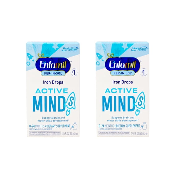 Enfamil Fer-In-Sol Iron Supplement Drops, Infant and Toddler Brain ...