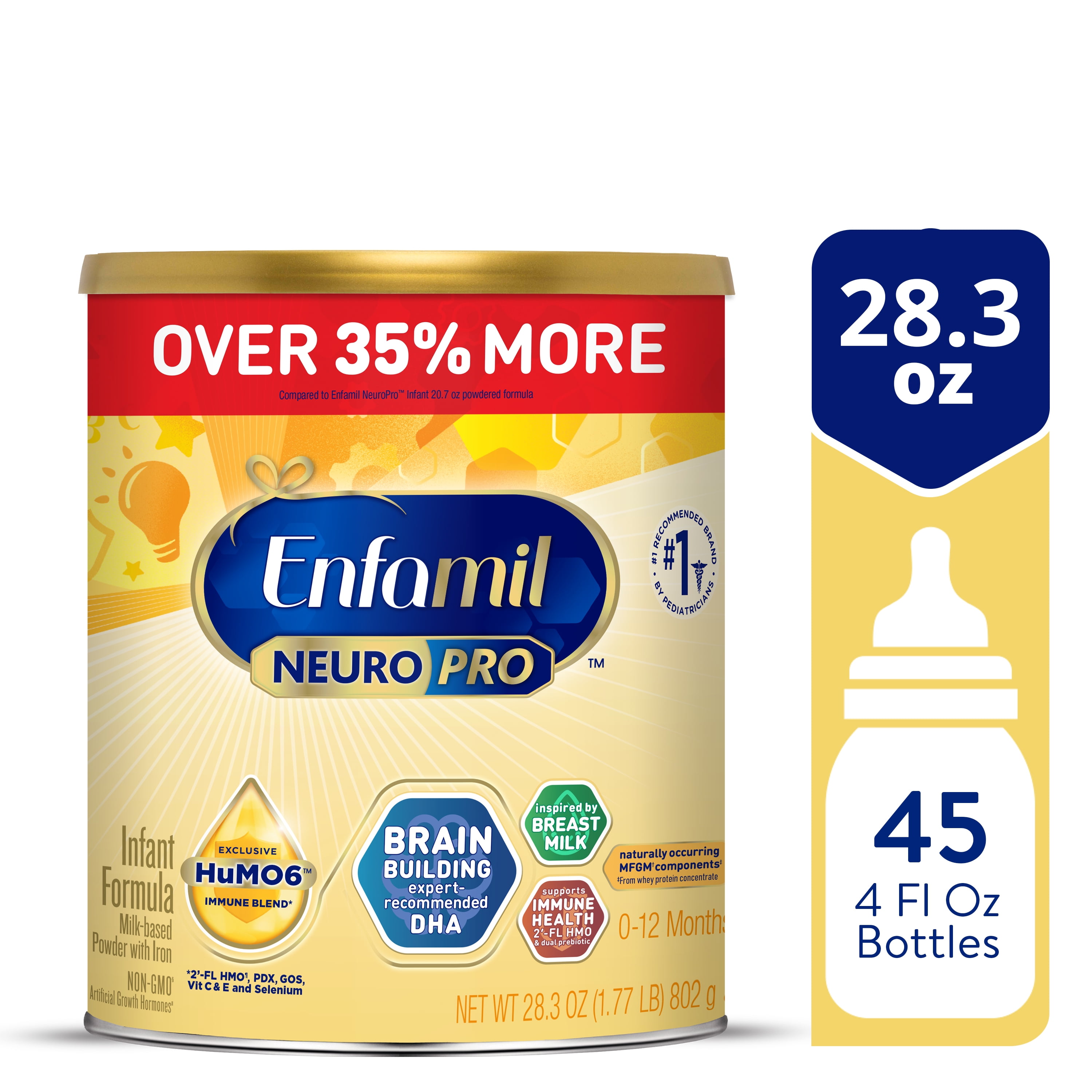 Enfamil NeuroPro Powder Baby Formula, Brain Support, 28.3 oz Can ...